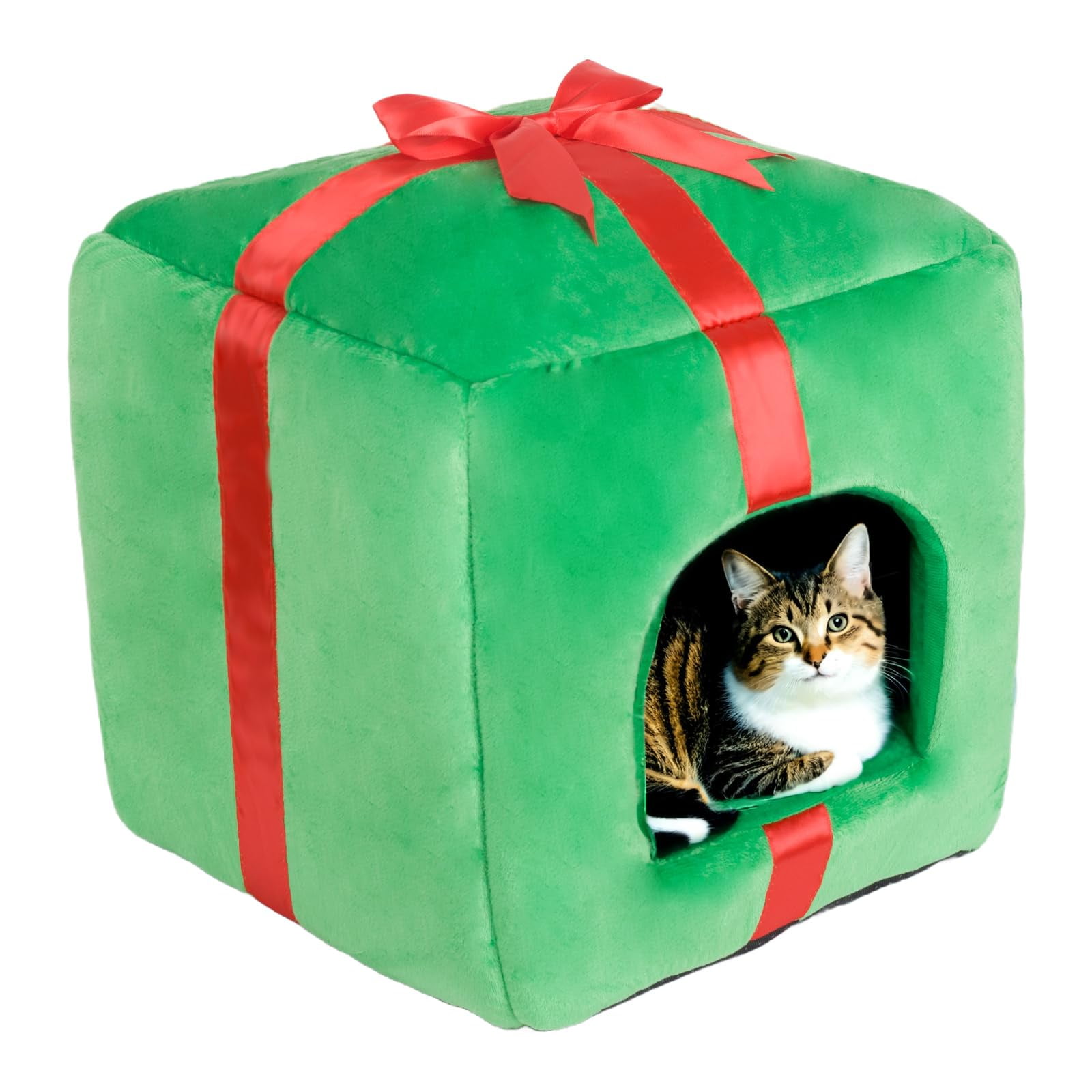 ShellKingdom Christmas Cat House, Cat Cave, Cute Shape Cat Beds for ...