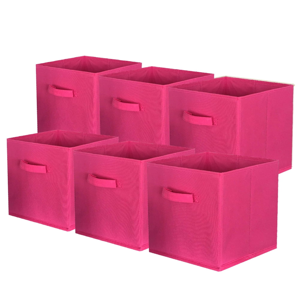 ShellKingdom Collapsible Fabric Cube Storage Bins (10.5" x 10.5"), 6 ...