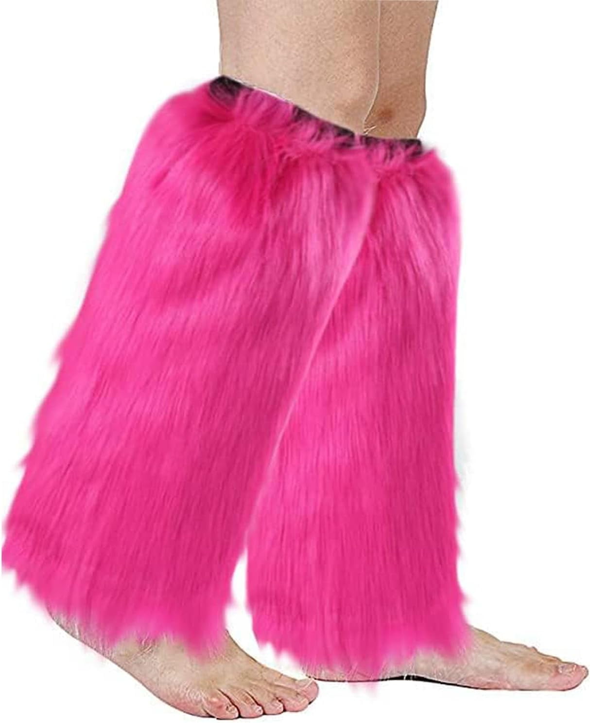 ShellKingdom Leg Warmers Women Faux Fur Fuzzy Long Boots Shoes Cuff ...