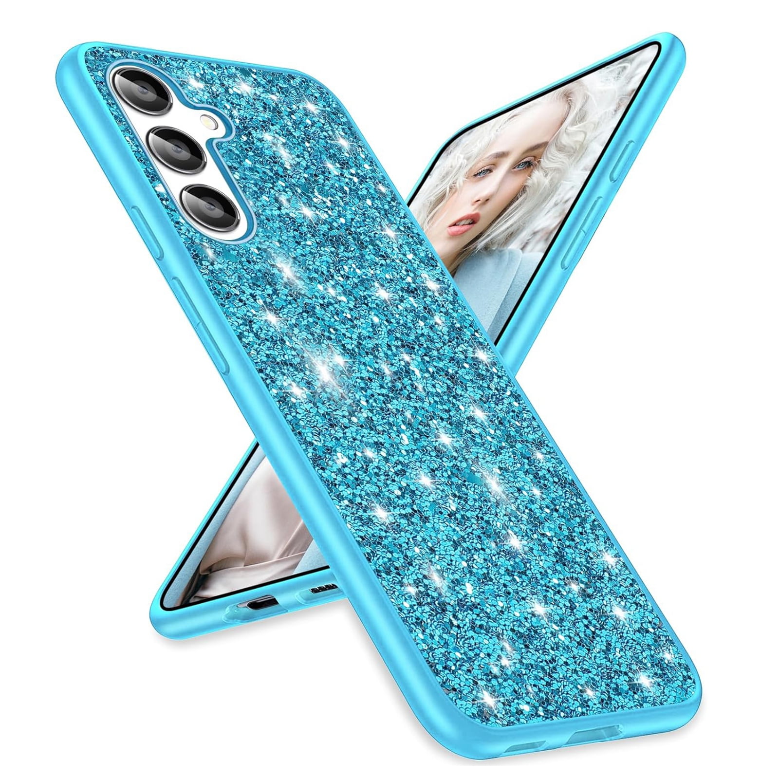 ShellTech Compatible with Samsung Galaxy A15 Case,Shockproof Glitter ...