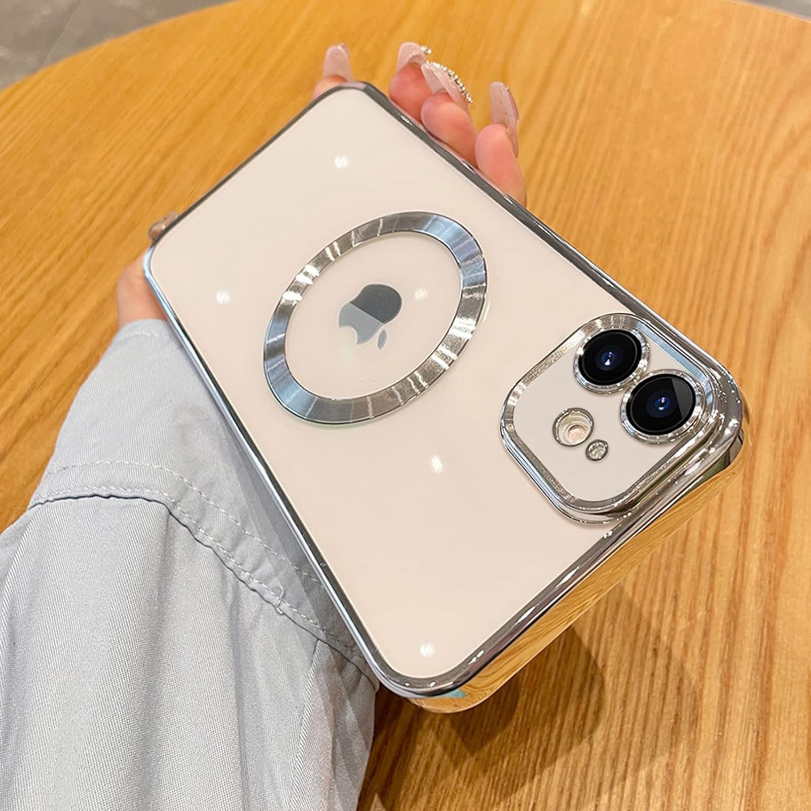 ShellTech Compatible with iPhone 12 Magnetic Clear Case,Luxury Plating ...
