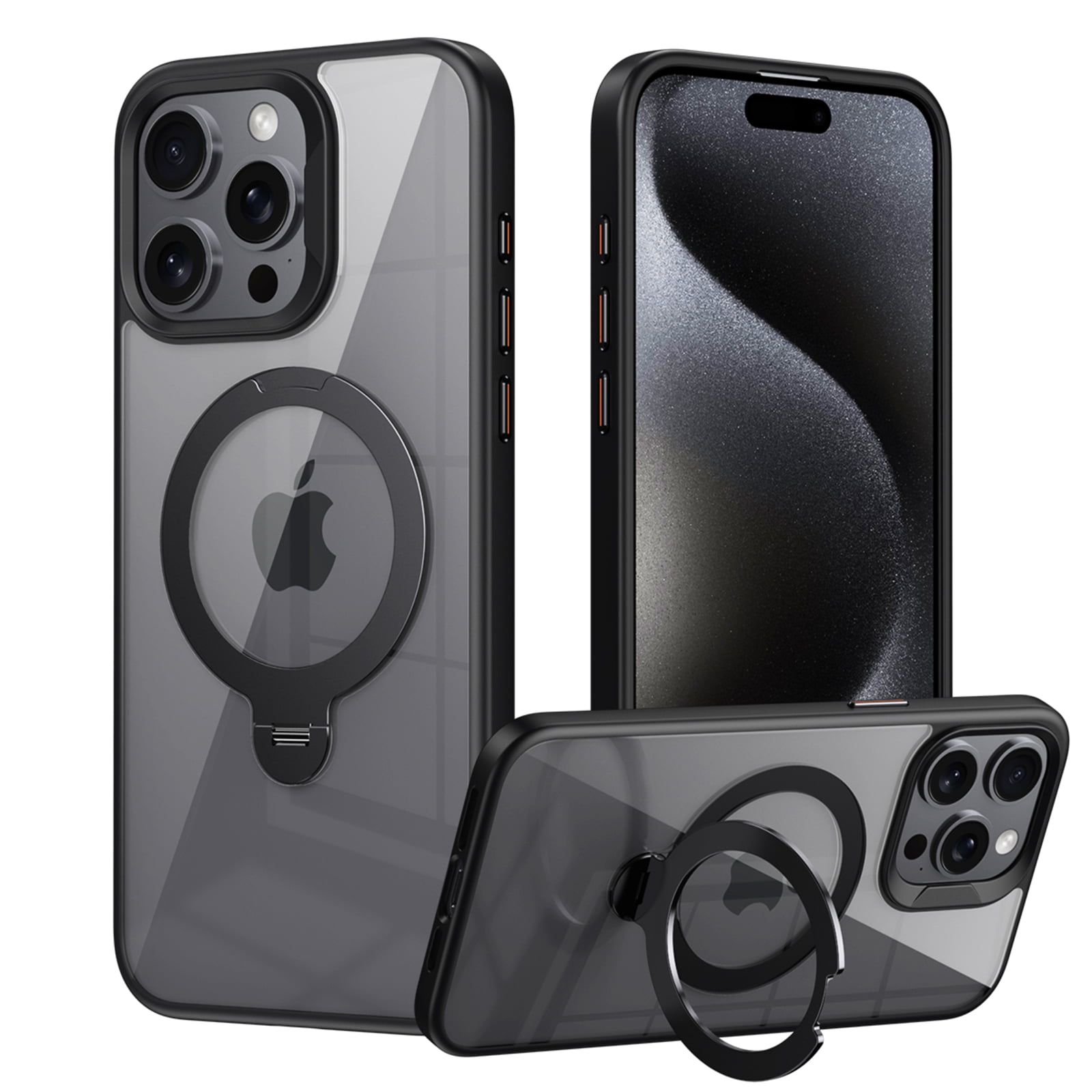 ShellTech for iPhone 15 Pro Max Magnetic Ring Stand Case [Military Drop ...