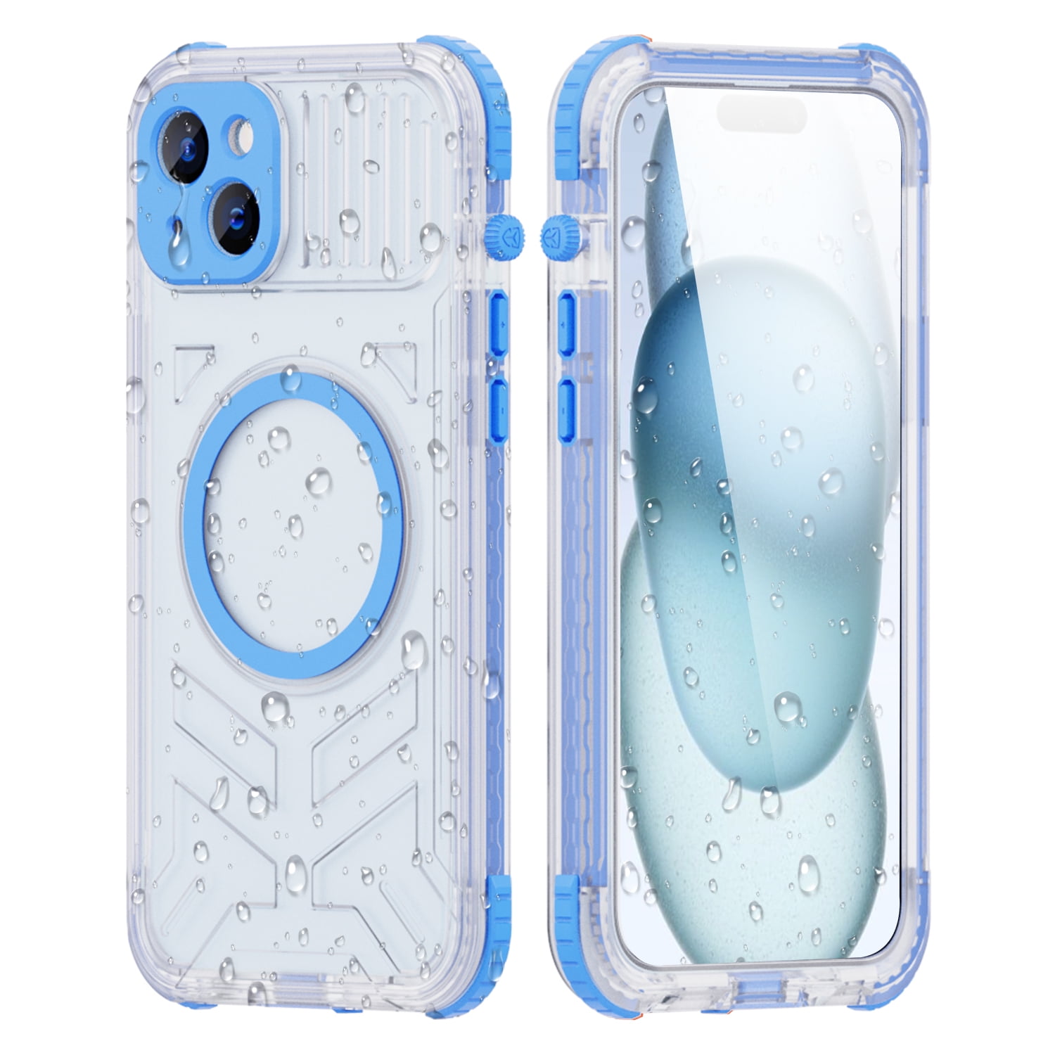 ShellTech for iPhone 15 Waterproof Case, IP68 Underwater Case Built-in ...
