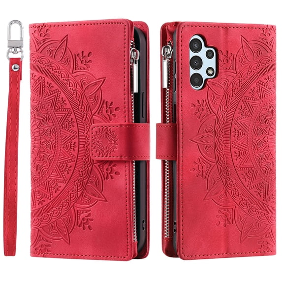 ShellTechb for Samsung Galaxy A32 5G Mandala Embossed Premium PU ...