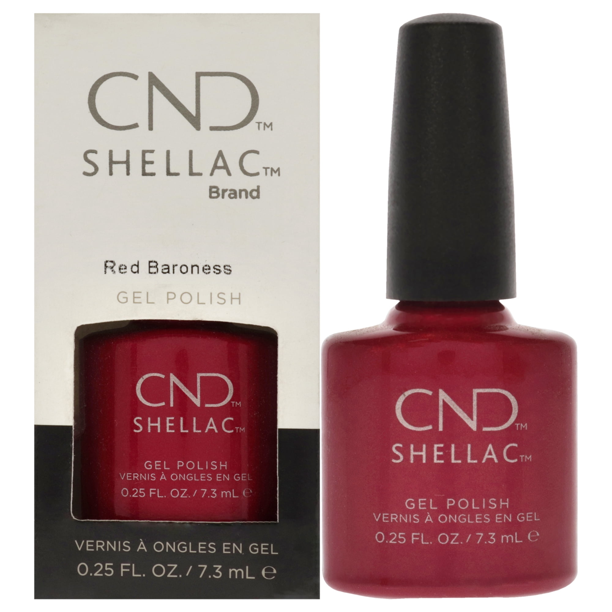 CND Creative Nail Design - Top Shade SHELLAC Gel Polish, Red Baroness, .25oz/7.3mL - Walmart.com