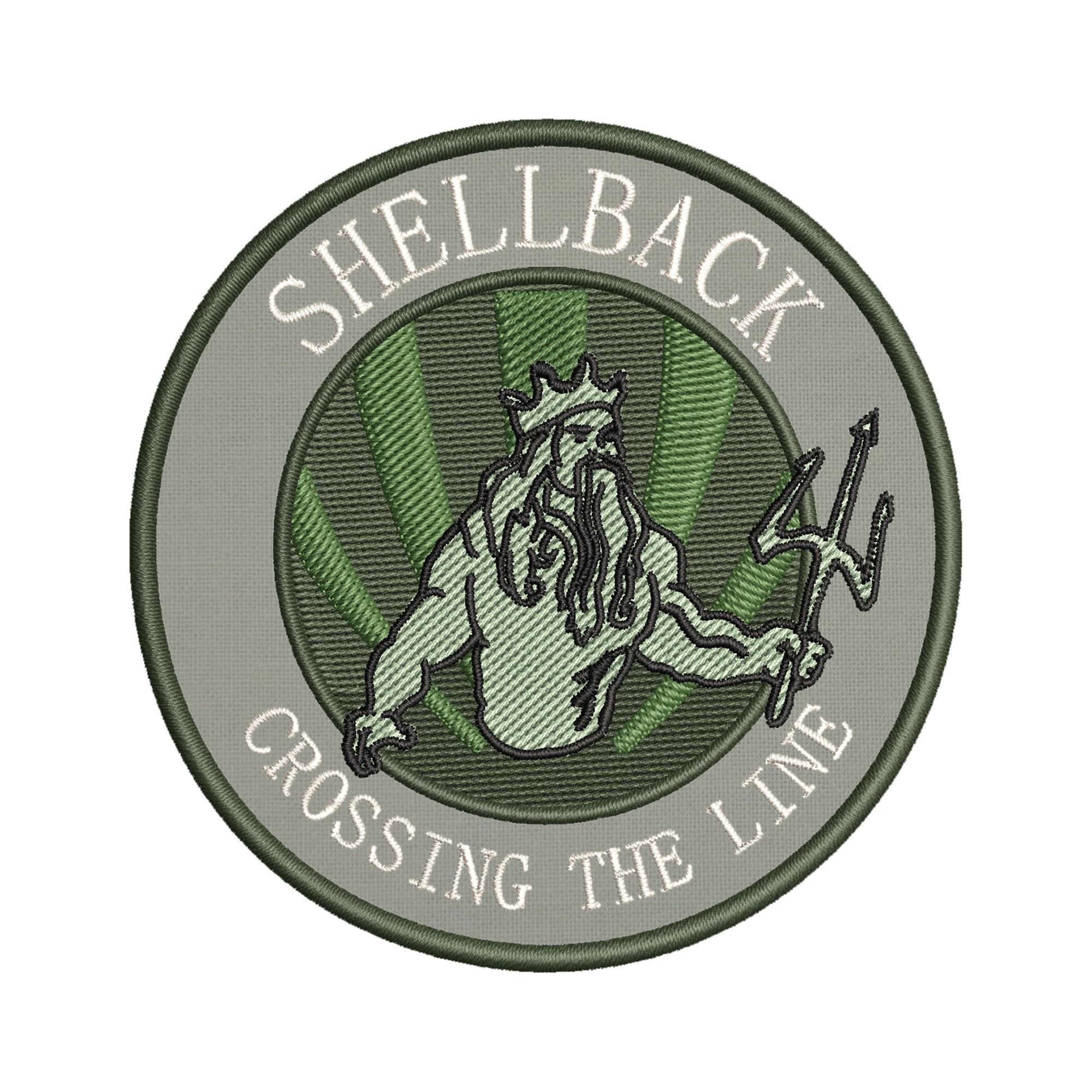 Shellback Crossing The Line Embroidered DIY Iron on or Sew-on ...