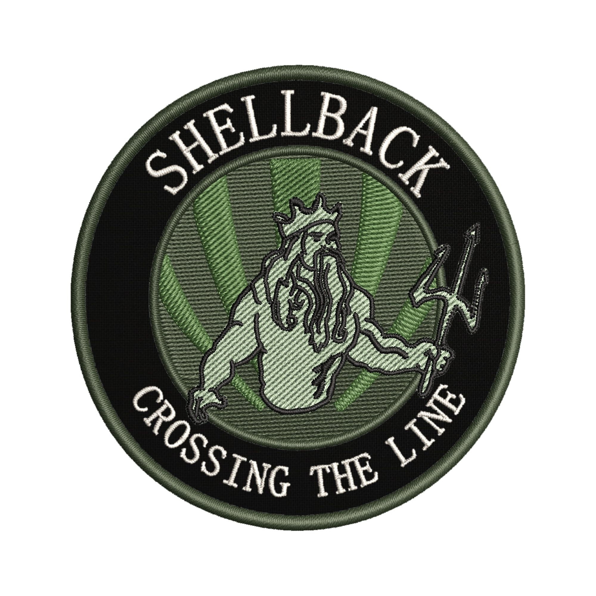 Shellback Crossing The Line Embroidered DIY Iron on or Sew-on ...