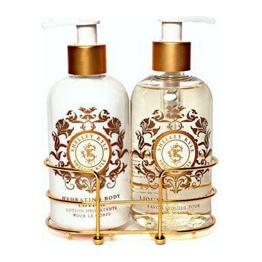 Shelley Kyle Sorella Two Piece Gold Caddy Set with Lotion And Liquid ...