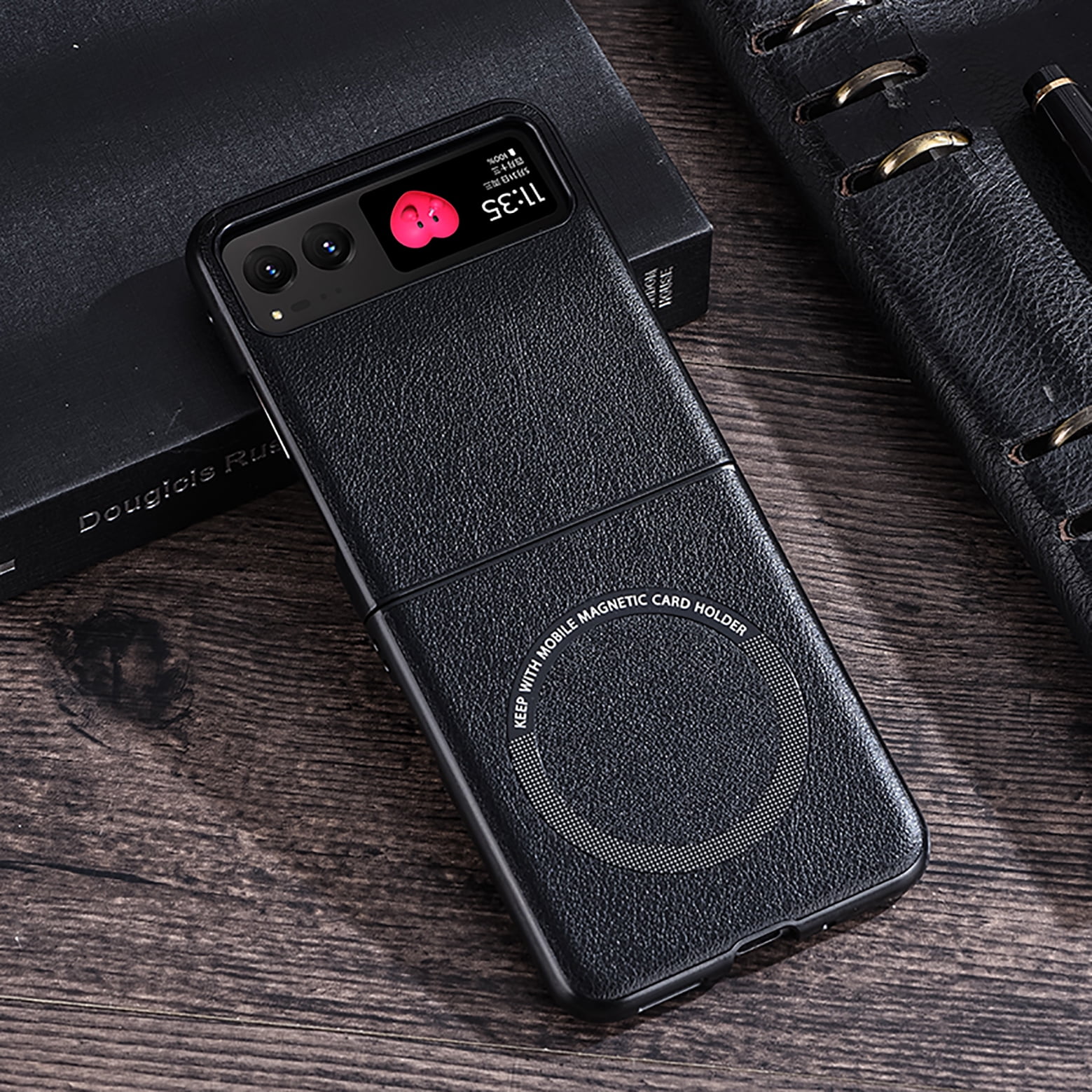 Shellify Case for Motorola Razr 40 Magnetic PU Leather Case Slim Thin ...