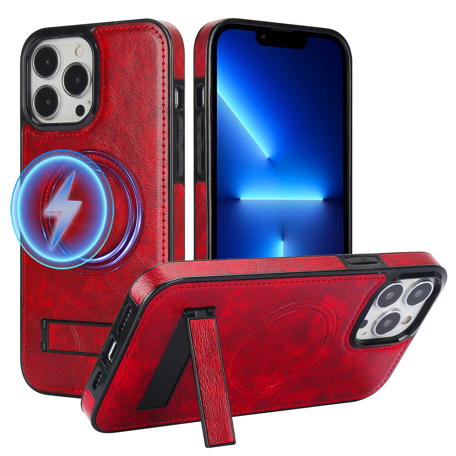 Shellify Leather Case for iPhone 13 Pro Max Strong Magnetic [Compatible ...