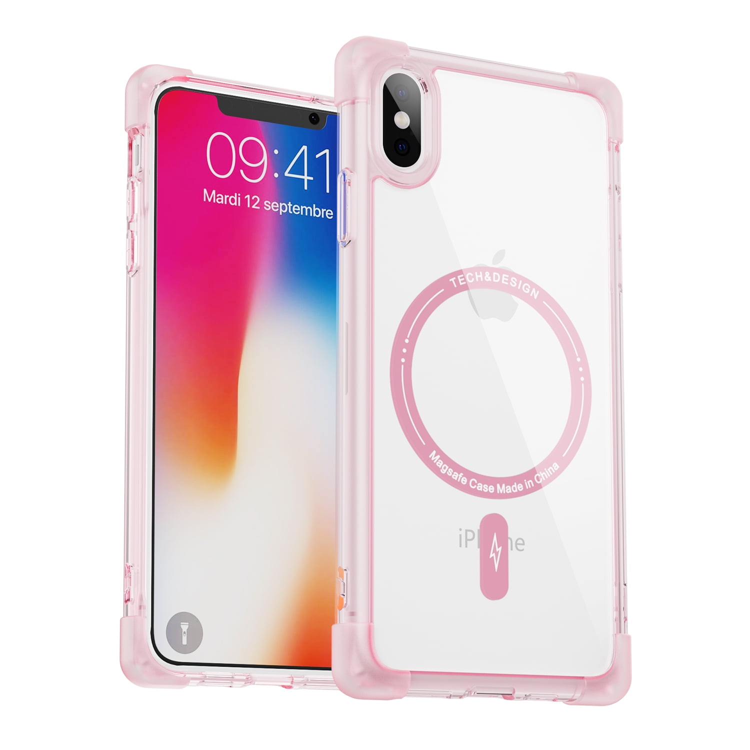 Shellify for iPhone XS/X Clear Case Four Raised Enhanced Corner Anti ...
