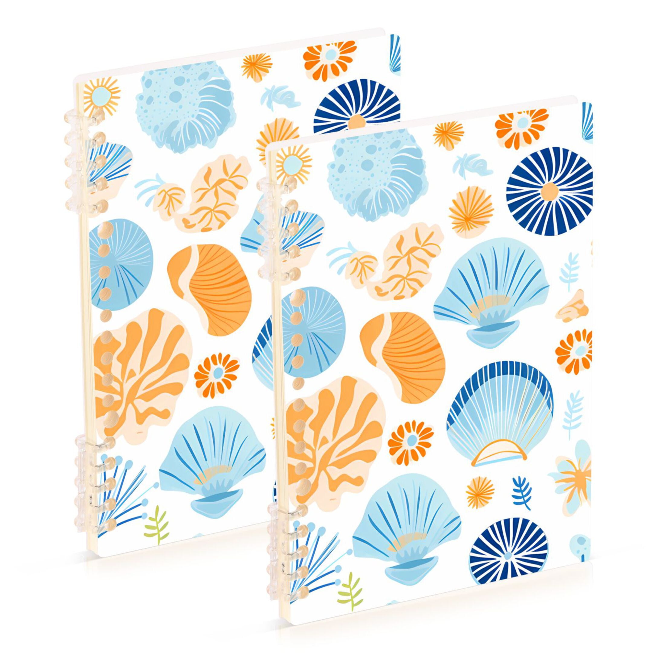 Shells Conches Ring Binder Notebook Journey Note Diary College Ruled ...