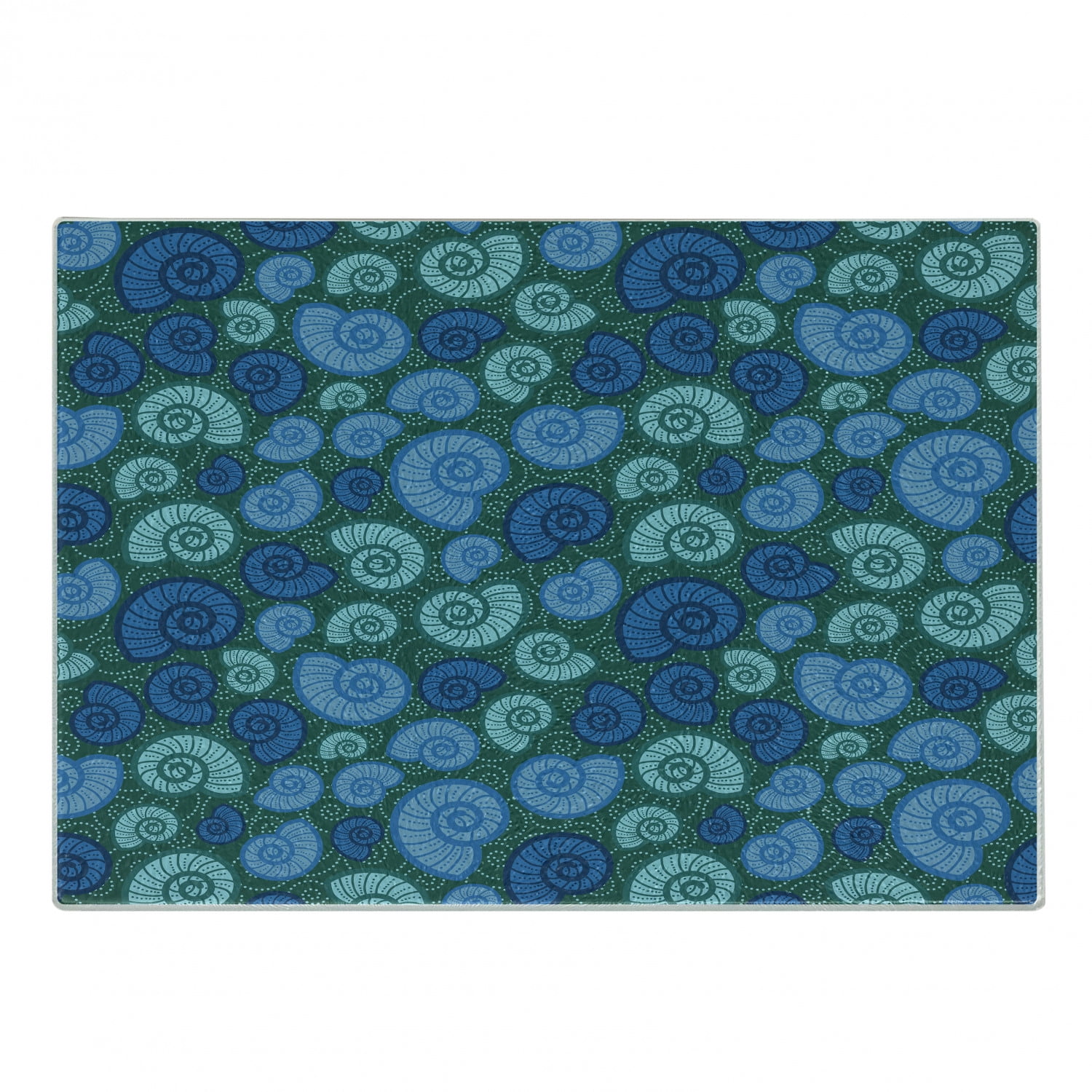 Shells Cutting Board, Periwinkle and Chesnut Turban Shell on Dotted ...