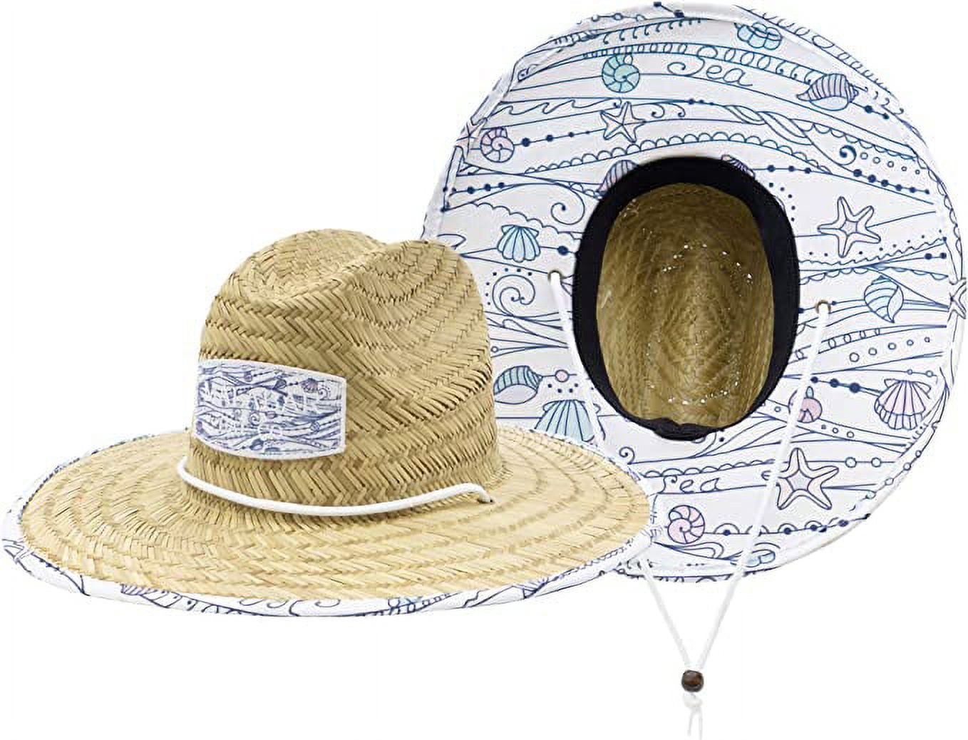 Shells Kids Fabric Pattern Print Straw Children's Sunhat, Boy & Girl ...