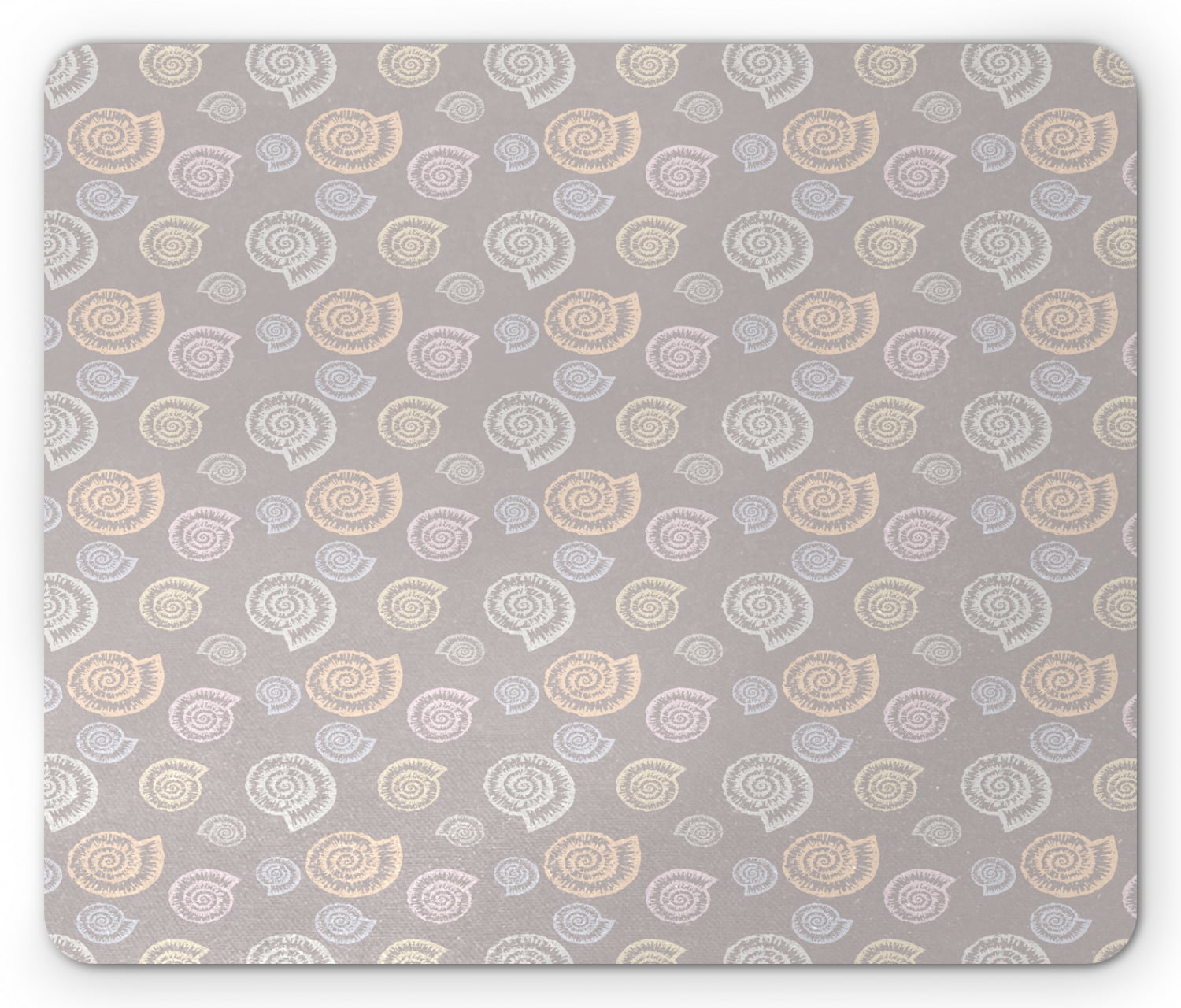 Shells Mouse Pad, Colorful Composition of Shells with Sketch Style ...