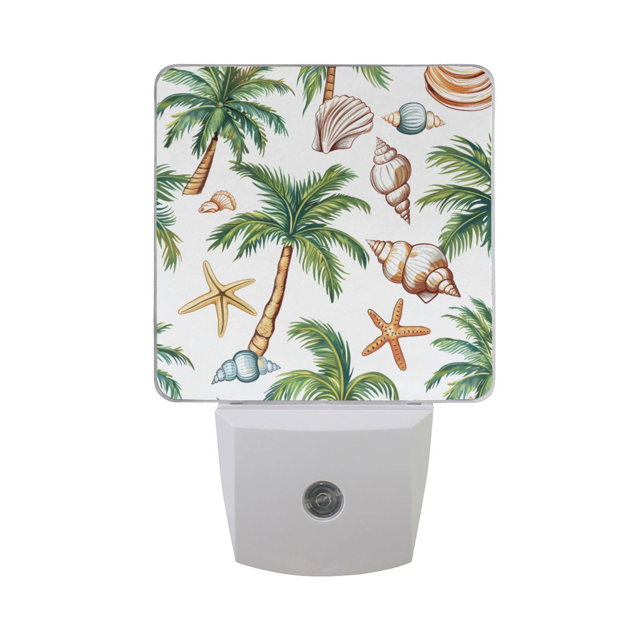 Shells Palm Trees Starfish Night Light 2 Pack LED Nightlight Plug into ...
