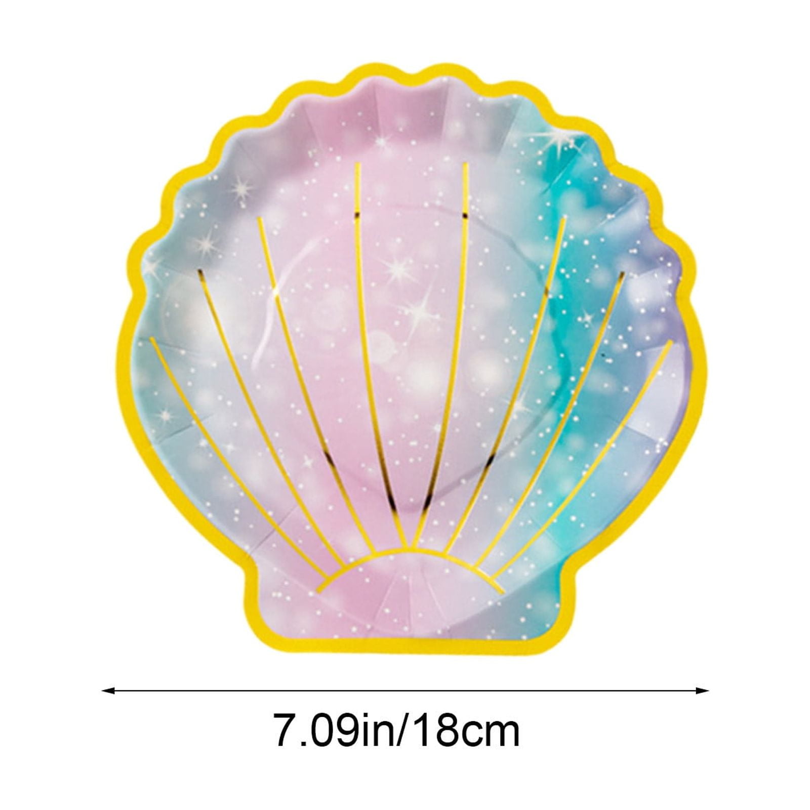 Shells Paper Dinner Plates - 7-Inch Disposable Set for Parties ...