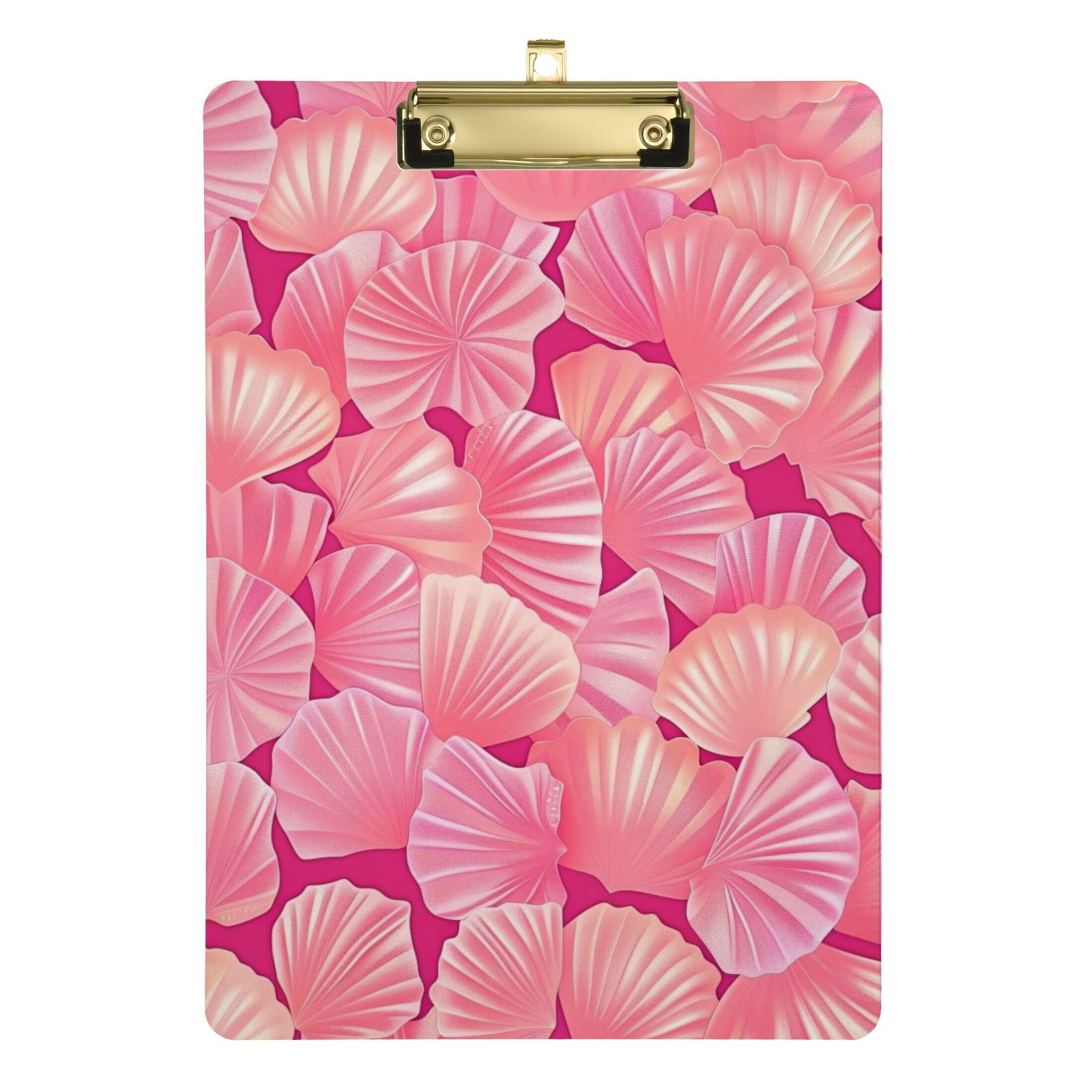 Shells Pink Acrylic Clipboards 12 x 9 Inch A4 Size with Low Profile ...