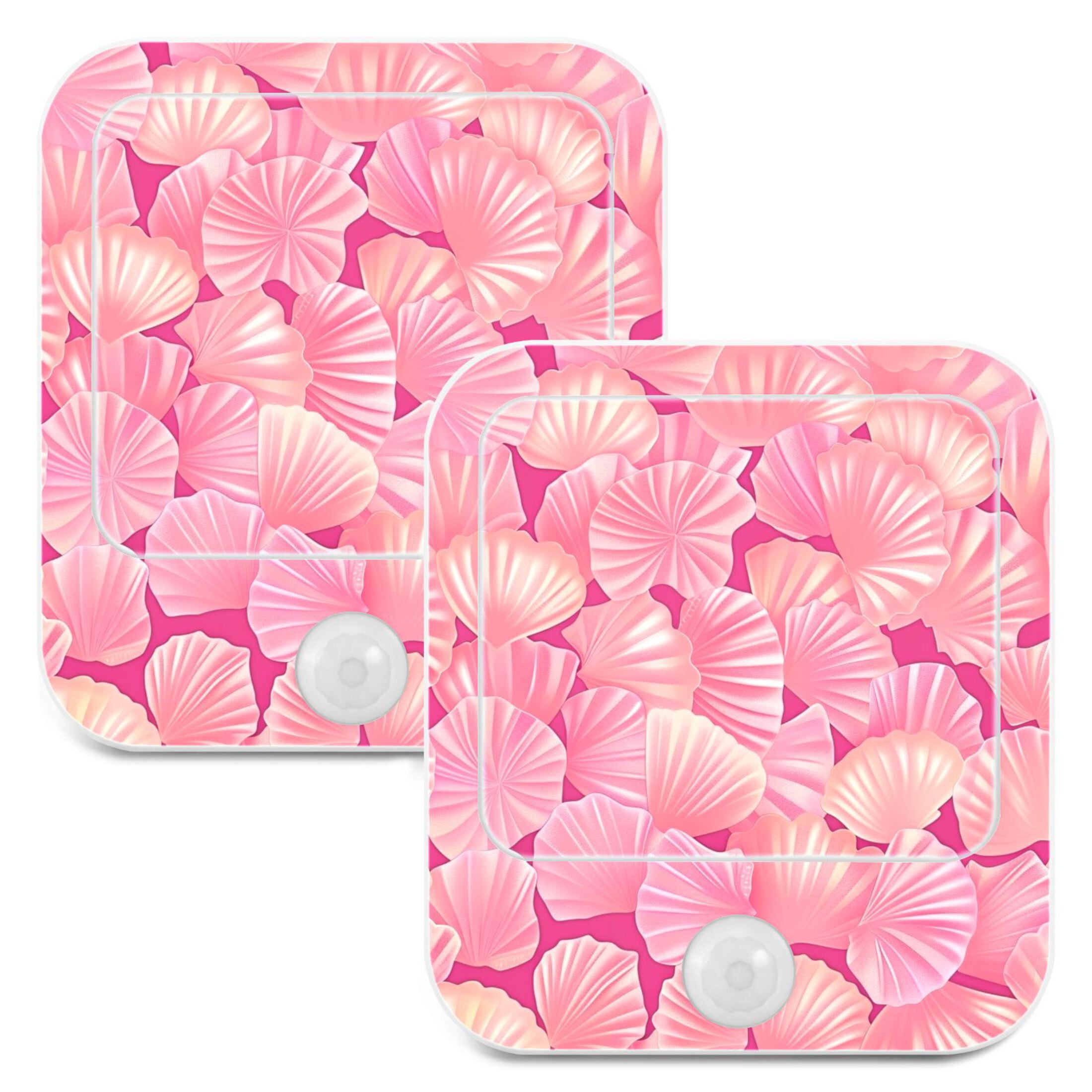 Shells Pink Night Lights Plug into Wall LED with Auto Light Sensor Warm ...