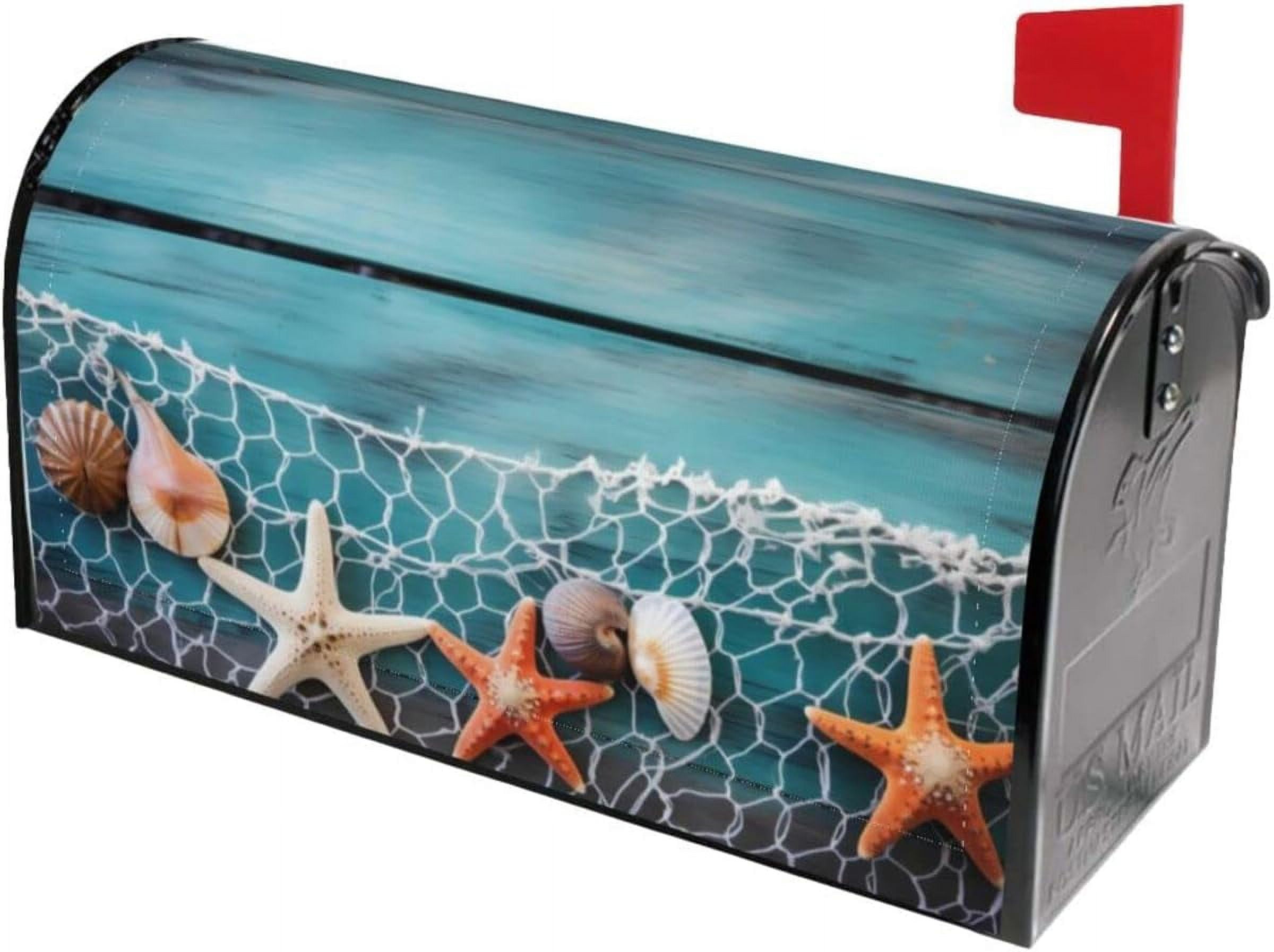 Shells Starfish Fishing Net Summer Mailbox Covers Magnetic Post Box ...