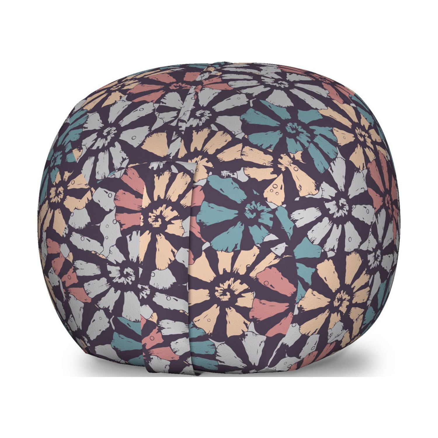 Shells Storage Toy Bag Chair, Soft Pastel Colored Print Pattern of ...