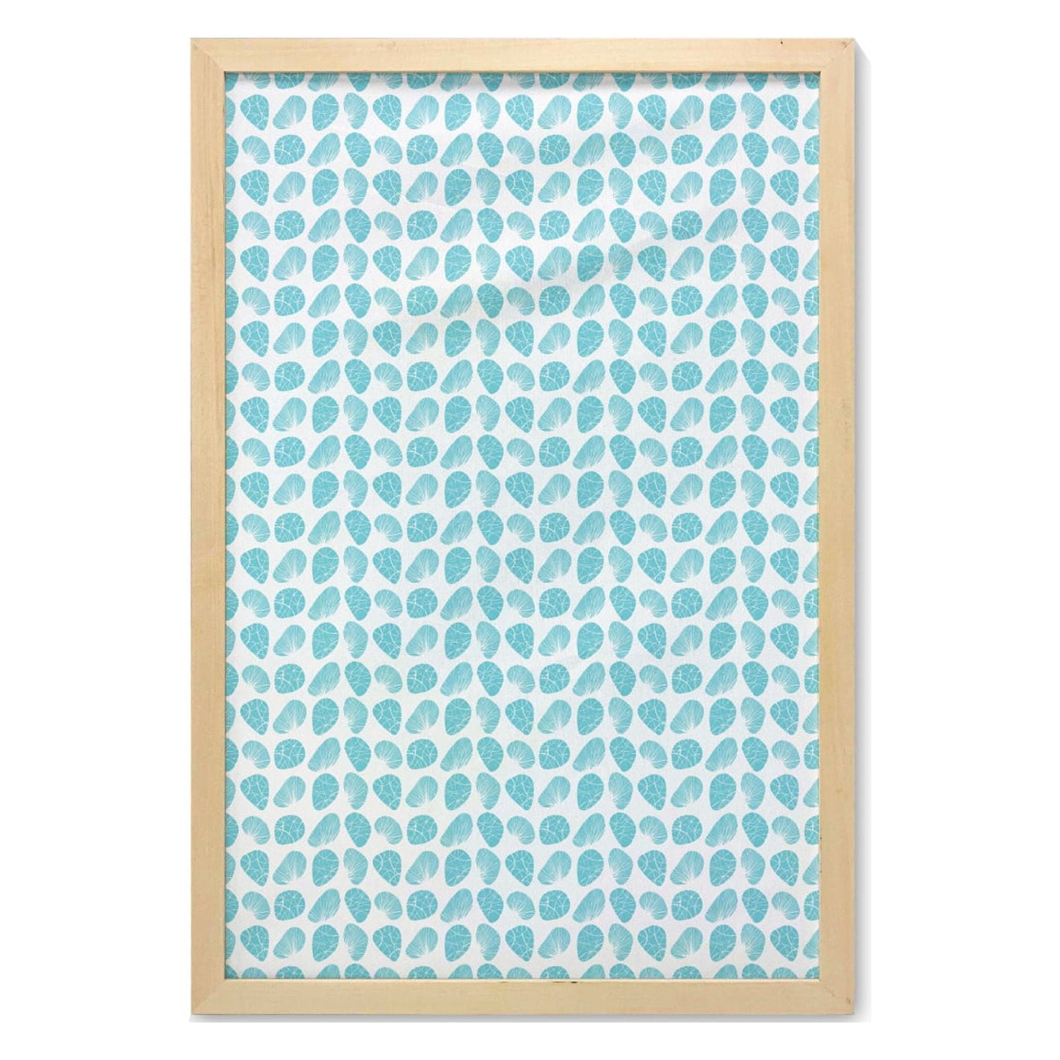 Shells Wall Art with Frame, Geometric Pattern of Seashell Sea Stone ...