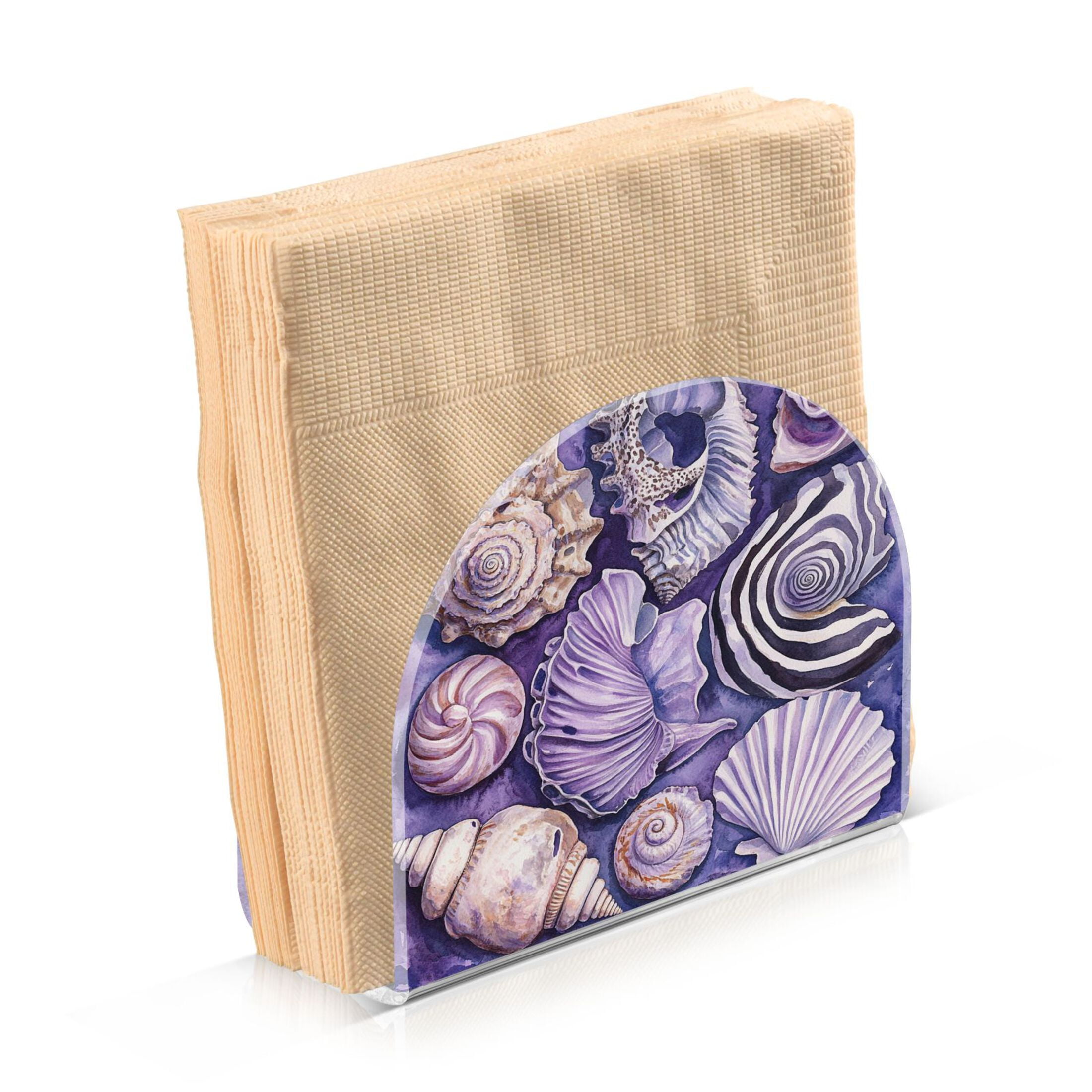 Shells Zebra Stripe Napkin Holders for Tables Napkin Stand Paper Holder ...