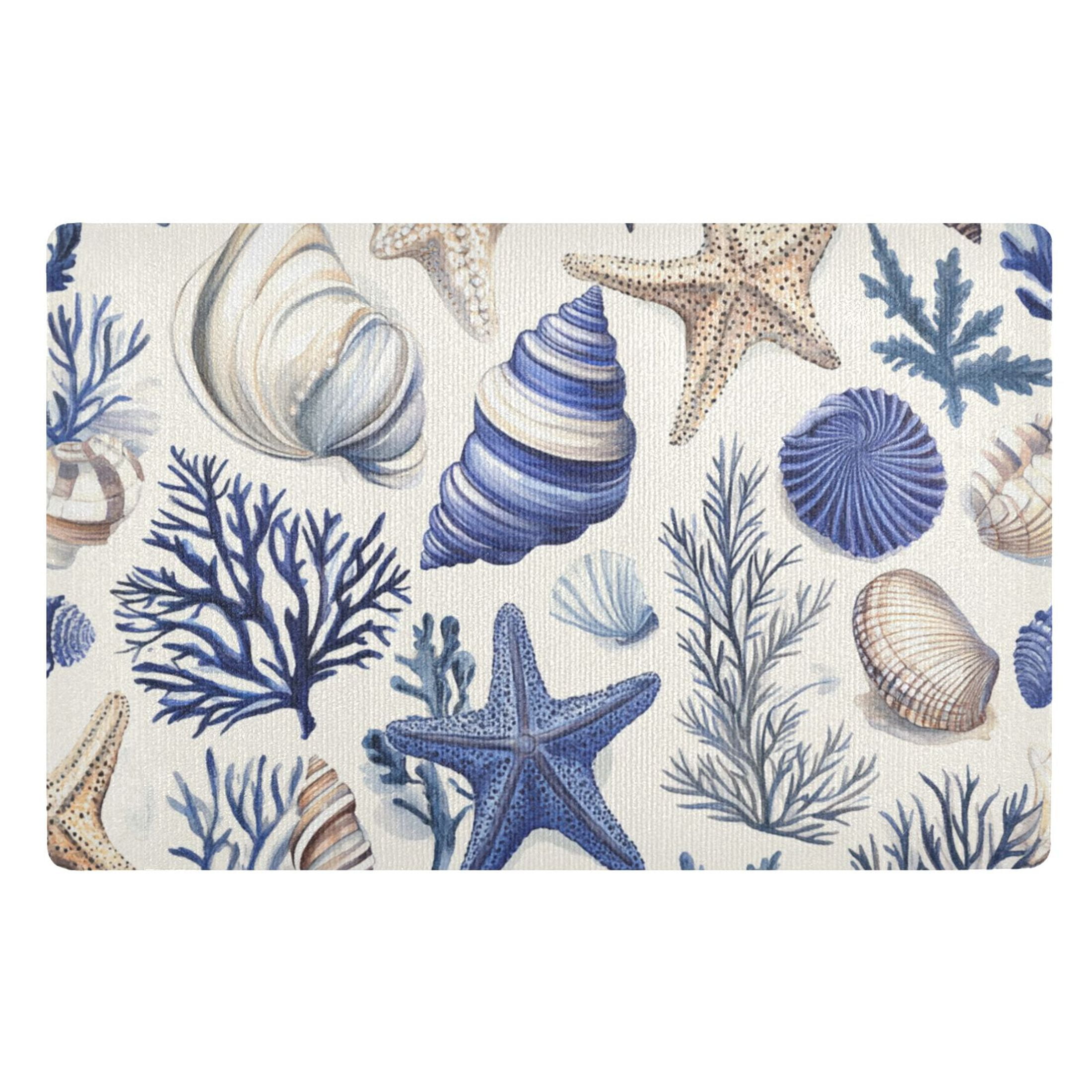 Shells and Starfish Floor Door Mat Outdoor Indoor for Home Entrance ...
