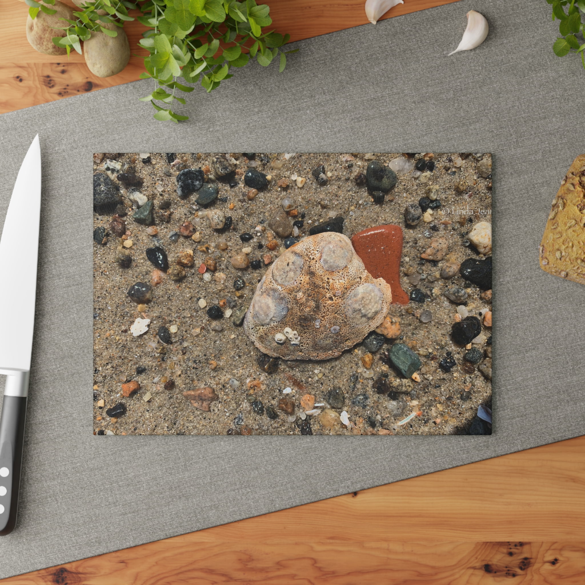 Shells at the Beach Glass Cutting Board - Walmart.com