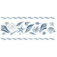 Shells with Border Wall Stencil SKU #992 by Designer Stencils - Walmart.com