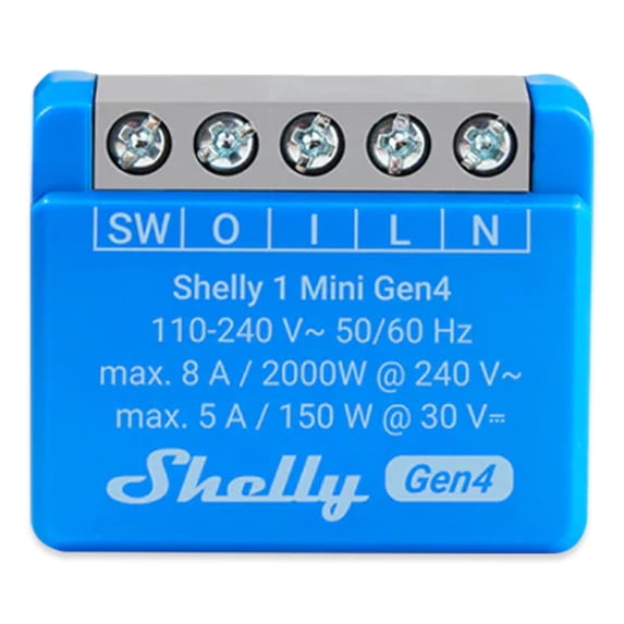 Shelly 1 Mini Gen4 Compact Smart Switch (1 Mini Gen4) - Walmart.com