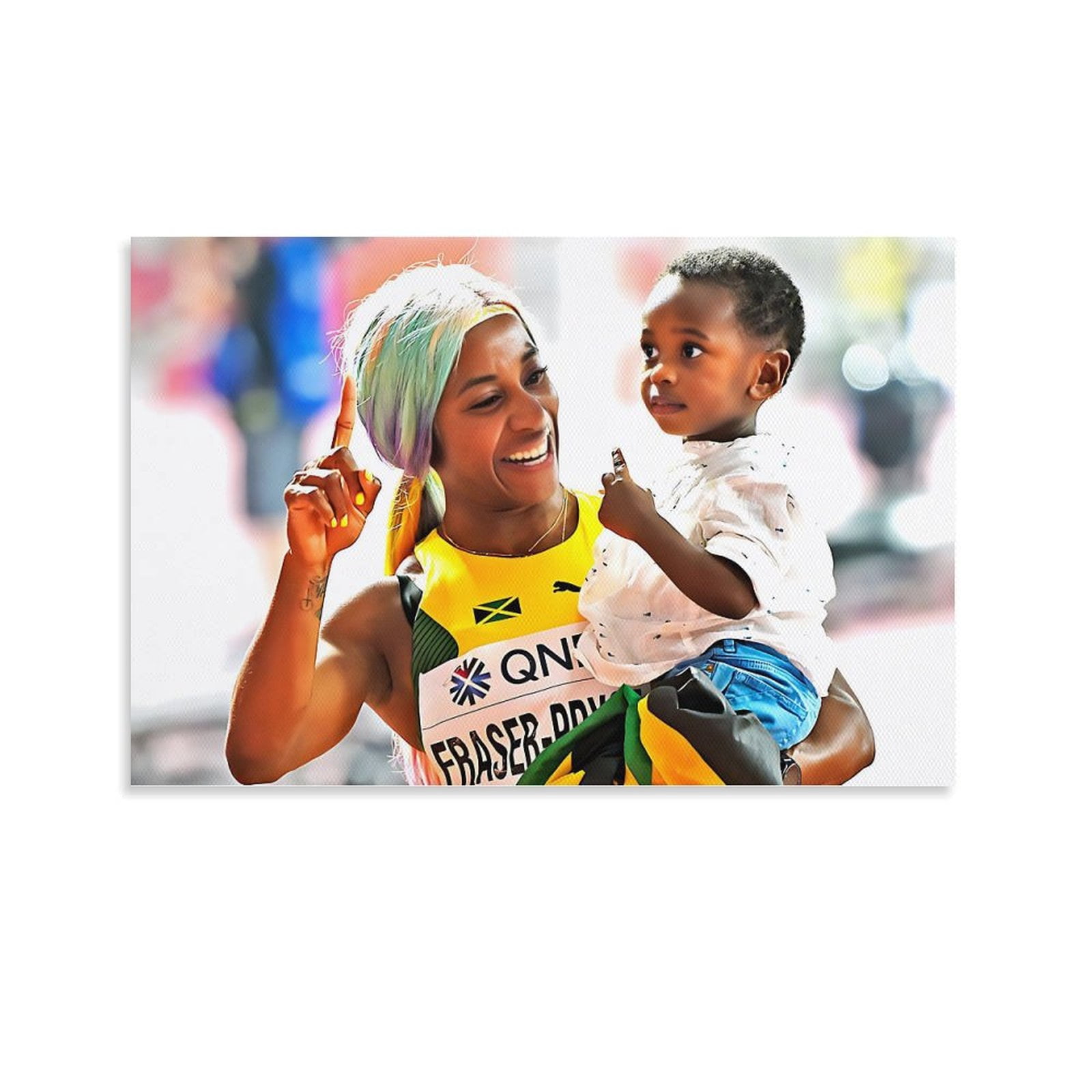 Shelly-Ann Fraser-Pryce Jamaica Sprinter Poster Art Poster Canvas ...