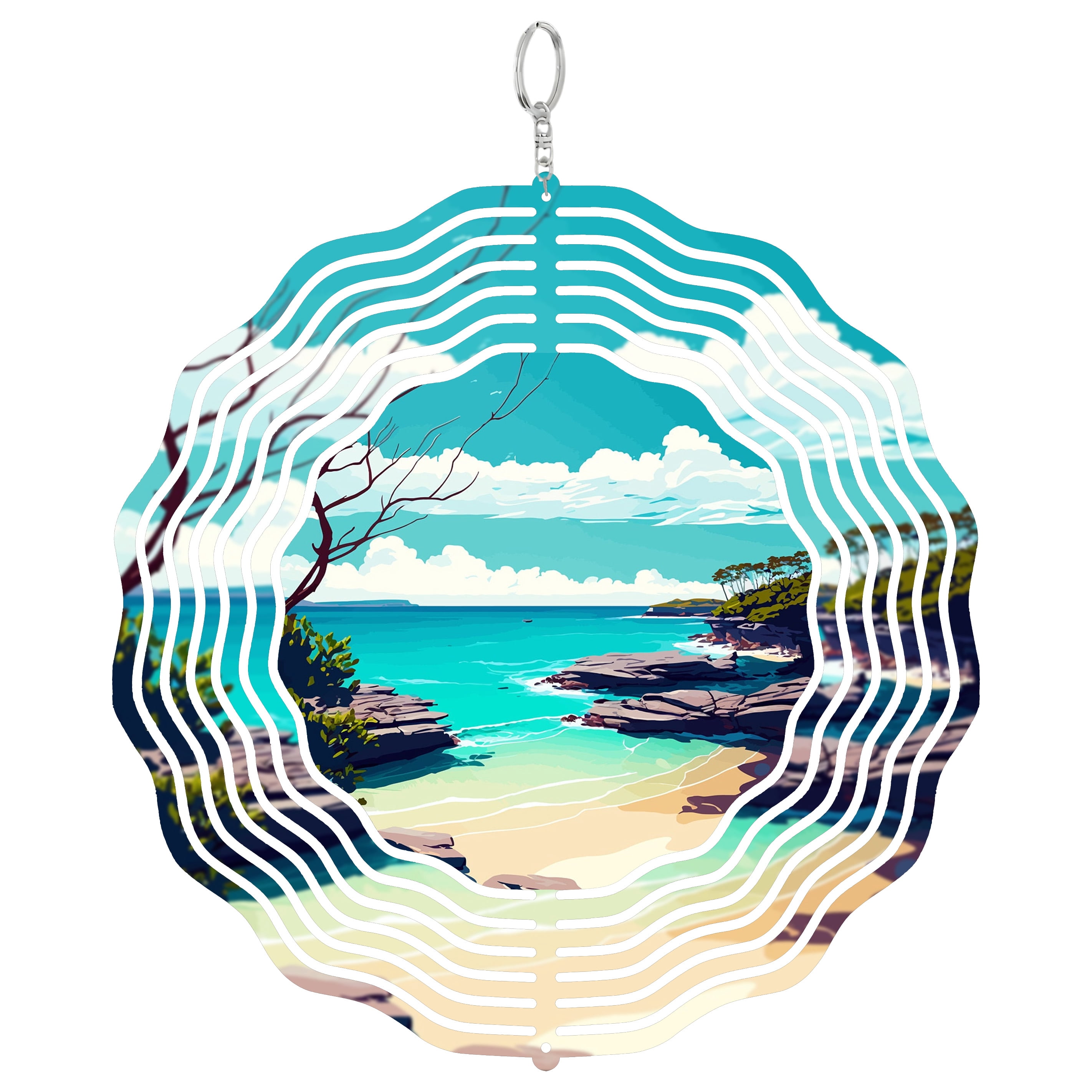 Shelly Beach Manly 3D Wind Spinner Stainless Steel Kinetic Yard Art ...