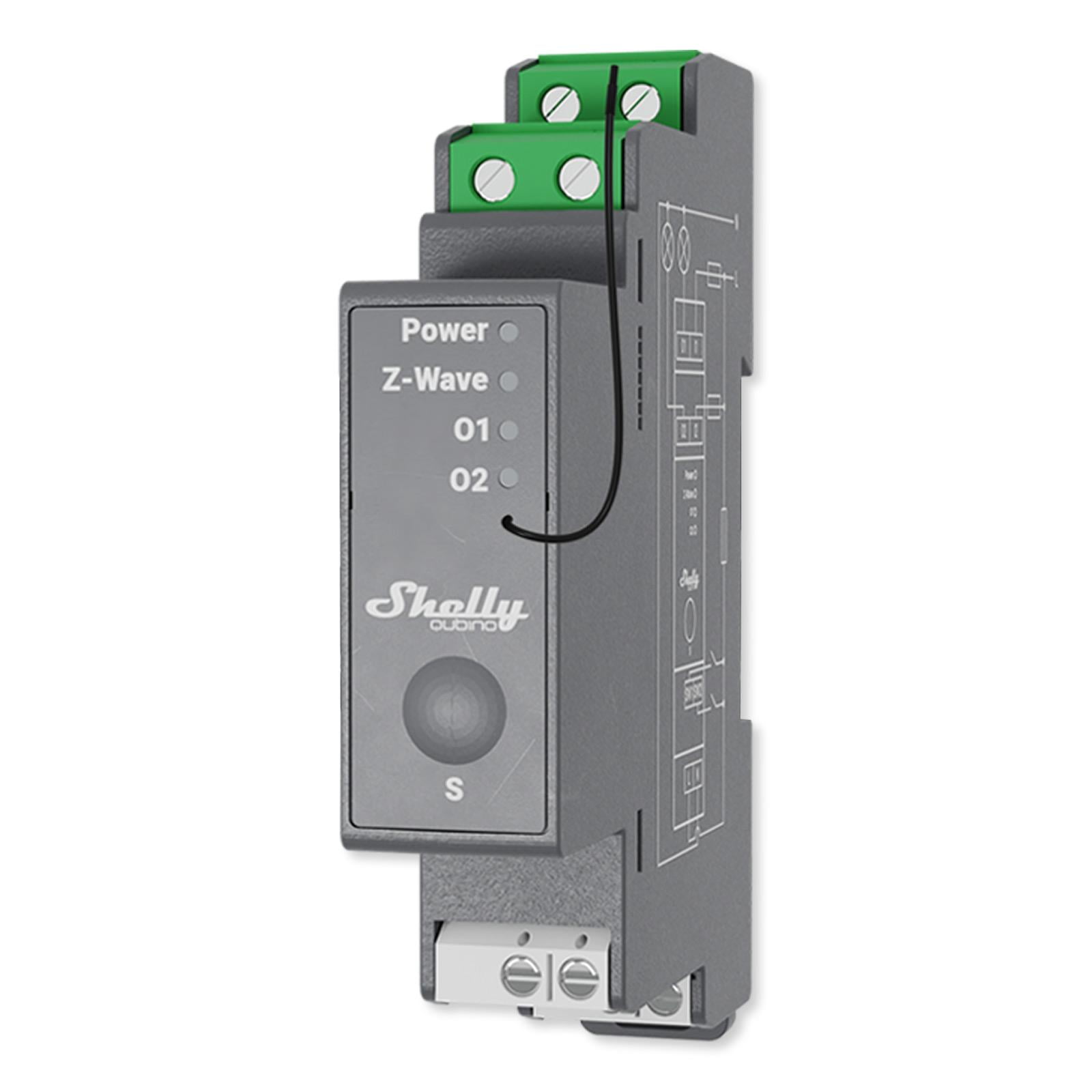 Shelly Qubino Wave Pro 2 Channel Z-Wave 800 Relay Module (Wave Pro 2 ...