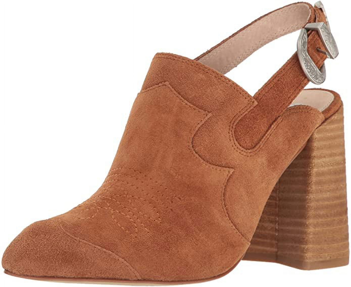 Shellys London Donna Tan Suede Pointed Toe Slingback Mule High Heel ...