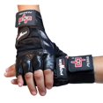 Shelter 281-XL Leather Working Out & Weight Lifting Fingerless Gloves ...