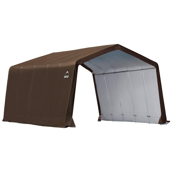 ShelterLogic 12 x 20 x 8 ft. 3-in-1 Run-in Shelter Brown - Walmart.com