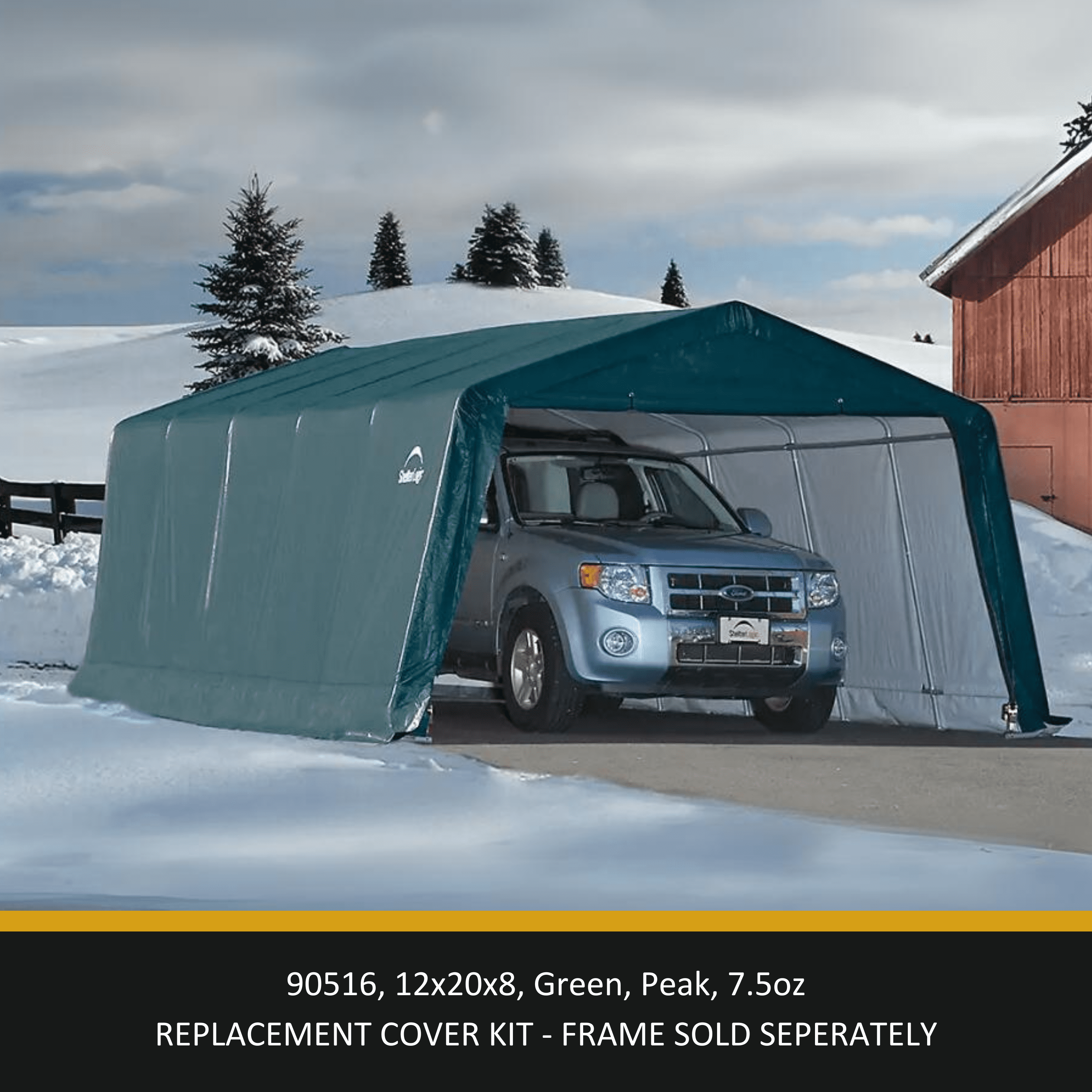 ShelterLogic Replacement Cover Kit for Garage-in-a-Box, 12 x 20 x 8 ft ...