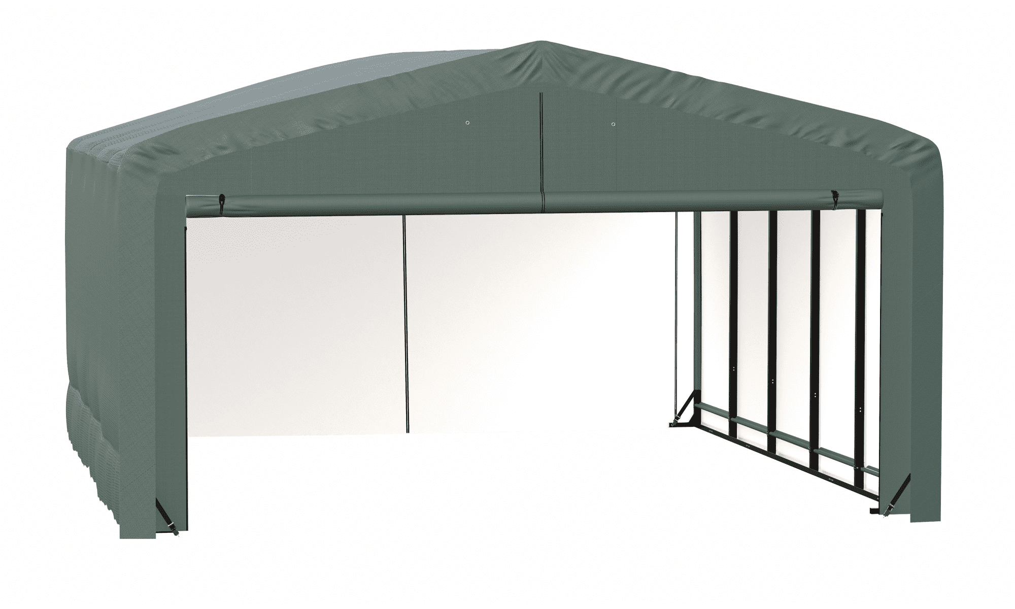 ShelterTube Wind and Snow-Load Rated Garage, 20x23x12 Green - Walmart.com
