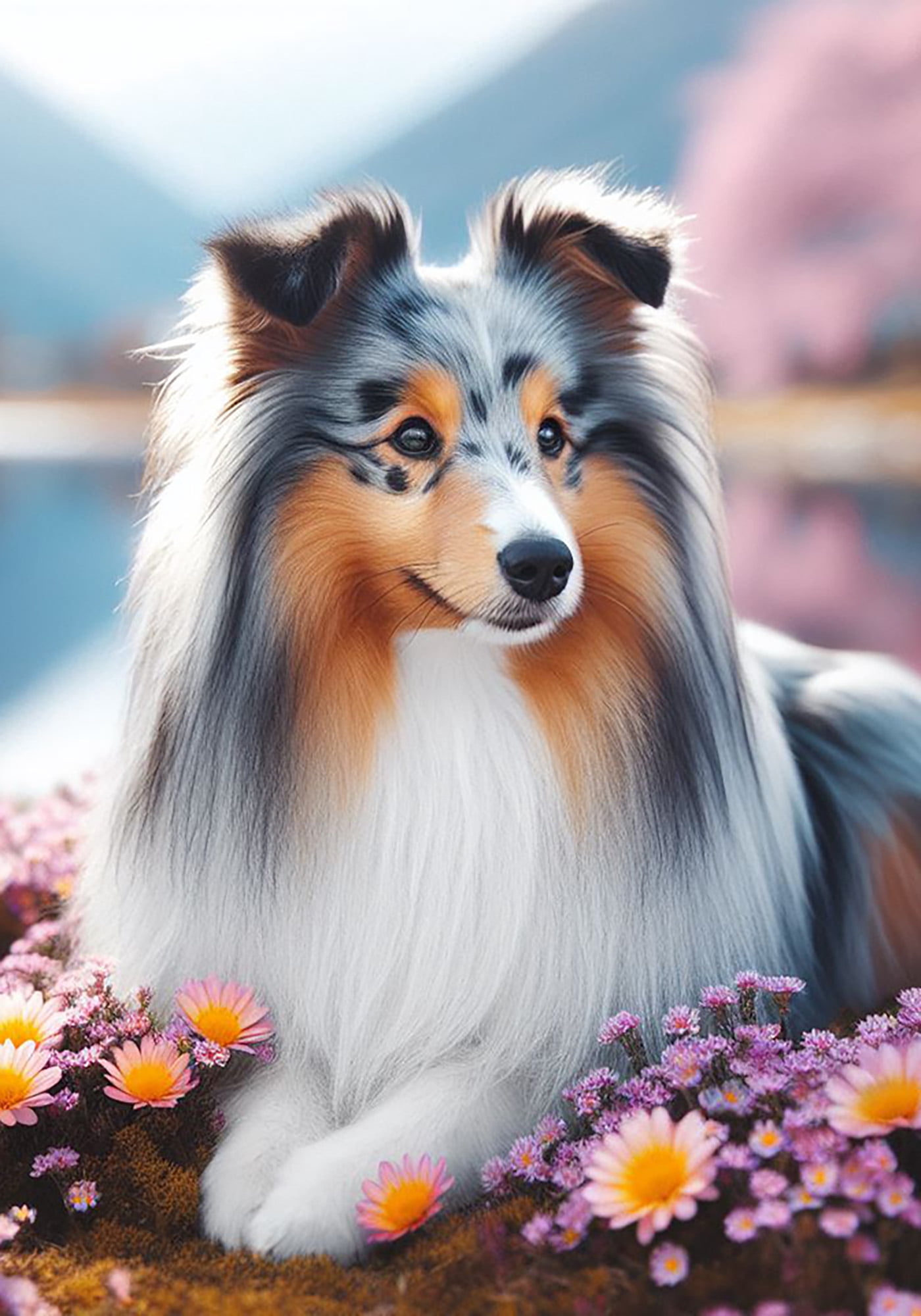 Sheltie Blue Merle - Best of Breed DCR Spring House Size is 28" x 40 ...