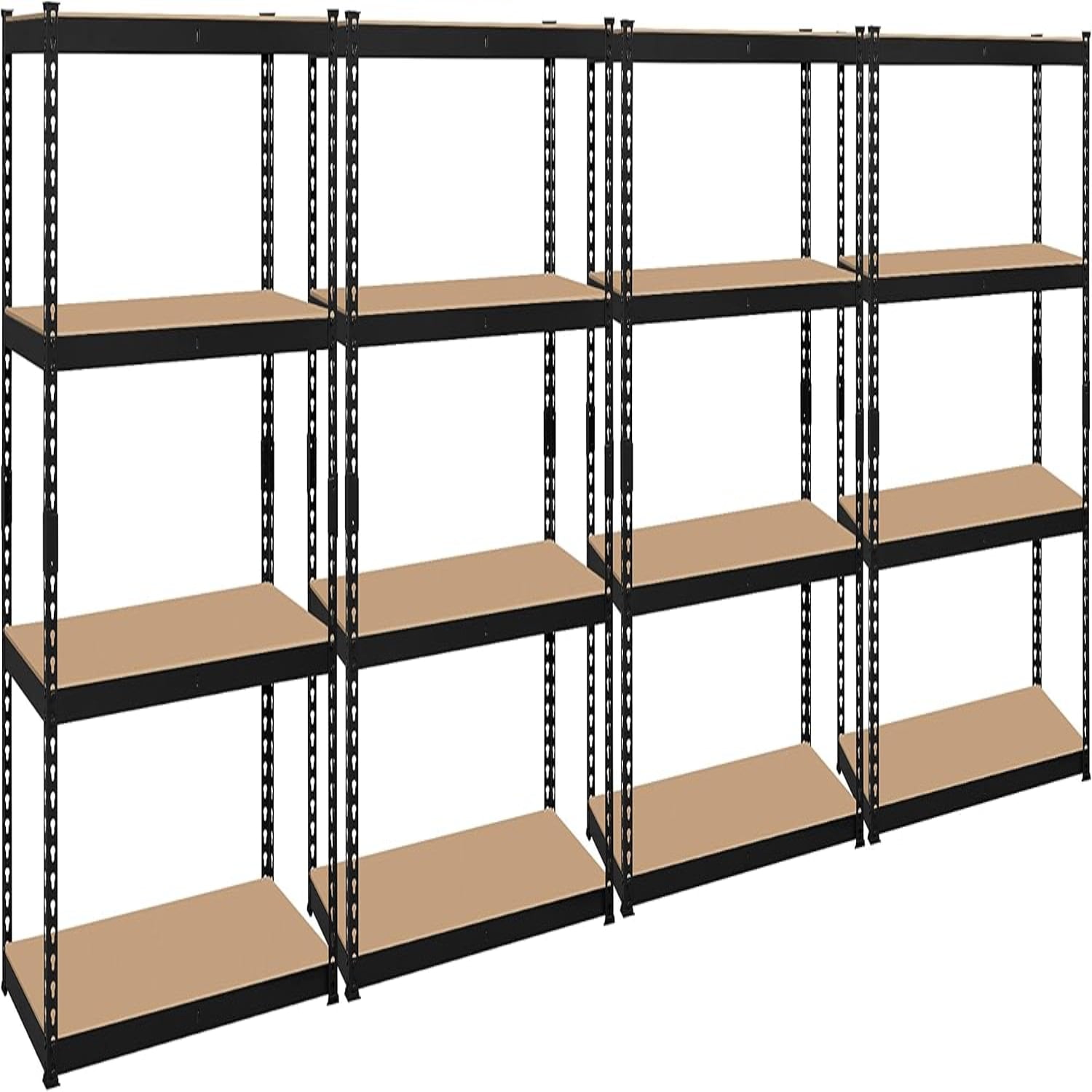 Shelves 4 Tier Adjustable Metal Shelving Unit Utility Shelves Garage ...