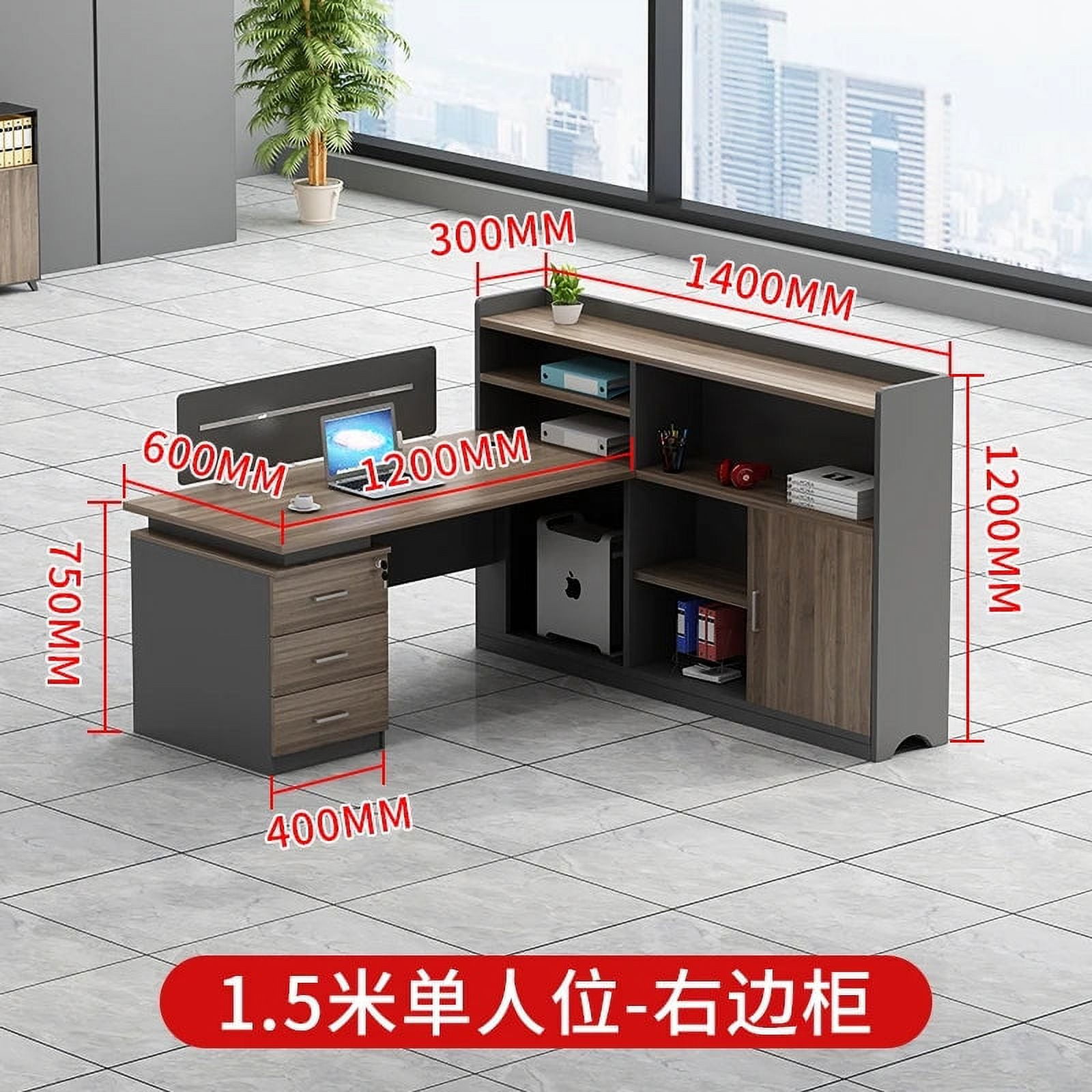 Shelves Corner Office Desk Workbench Conference Console Executive Metal ...
