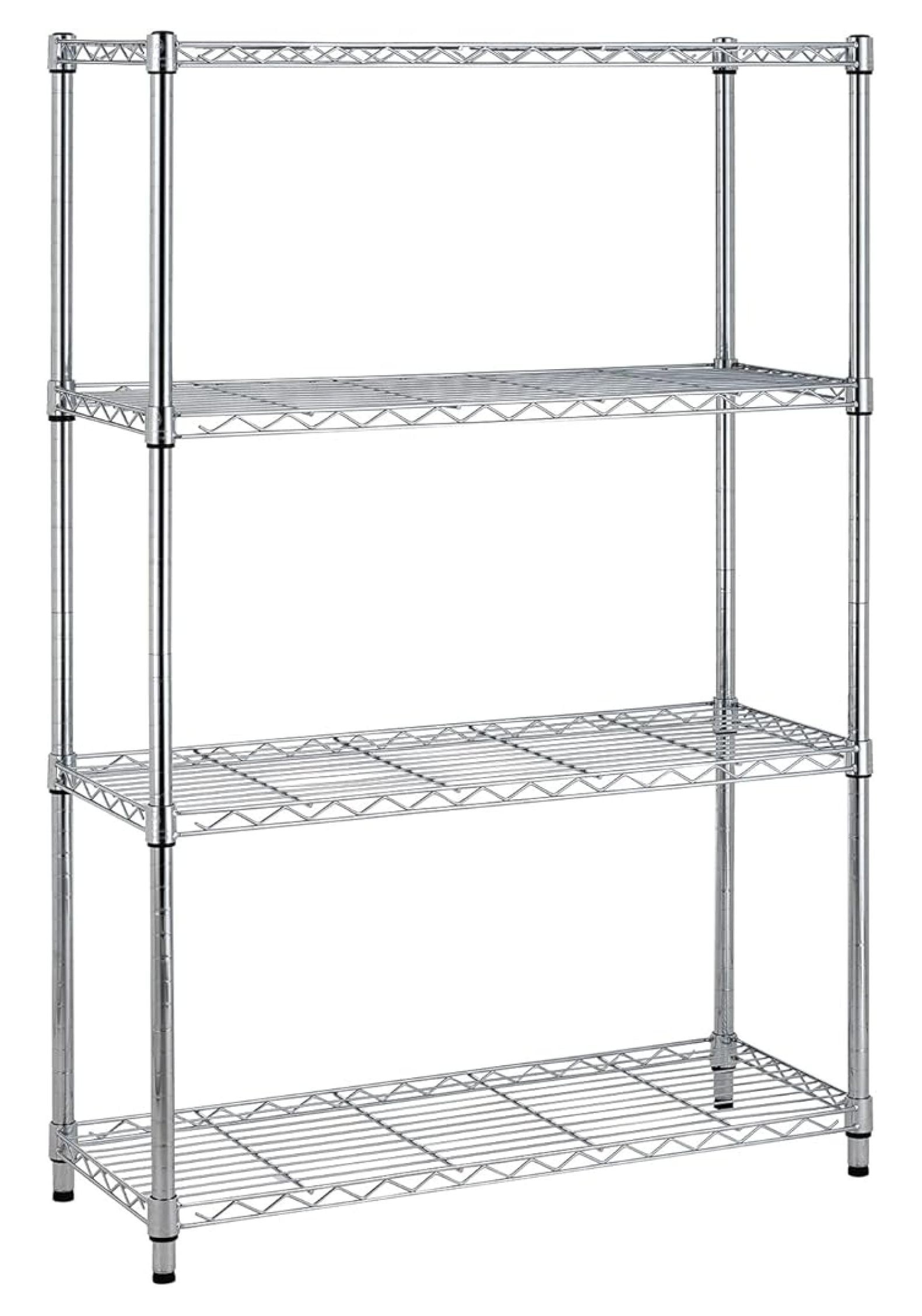 Shelves Shelf Storage Shelves 4 Tier Height Adjustable Shelving Unit ...