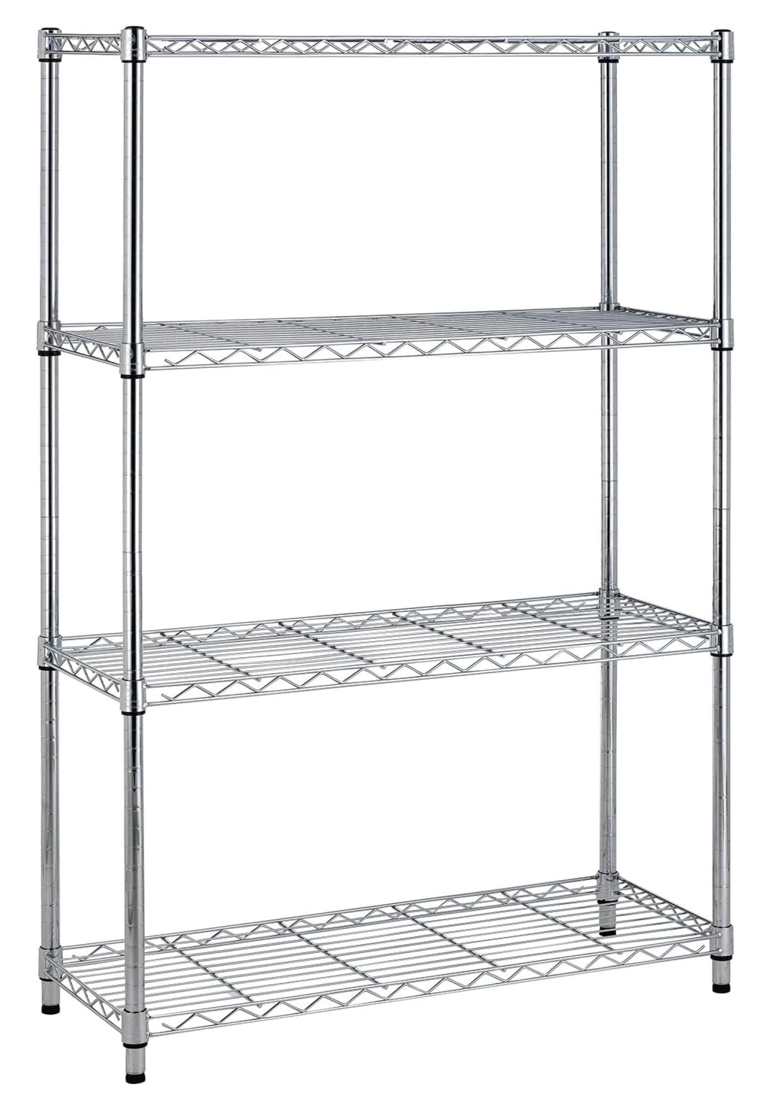 Shelves Shelf Storage Shelves 4 Tier Height Adjustable Shelving Unit ...