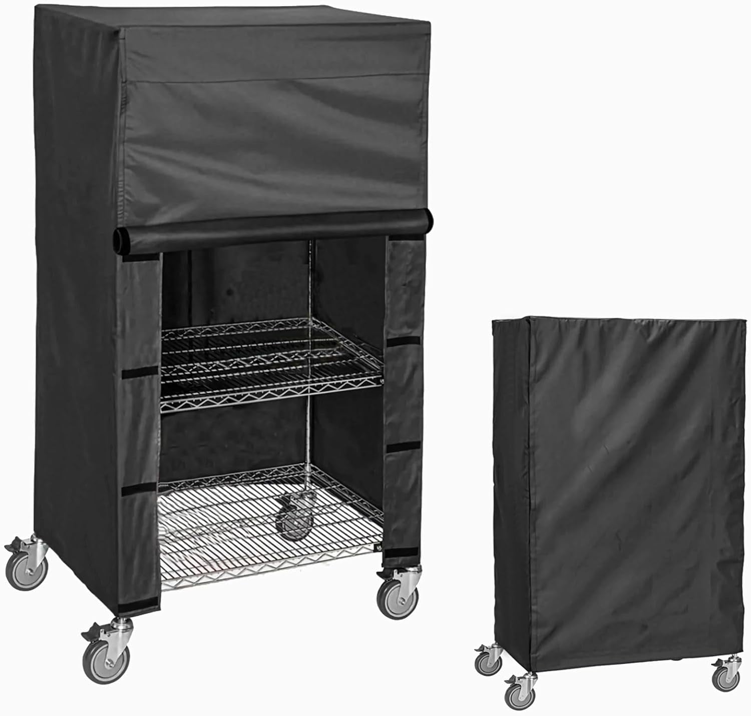 Shelving Cover Storage Shelf Wire Rack Cover,48" W x 18" D x 72" H ...