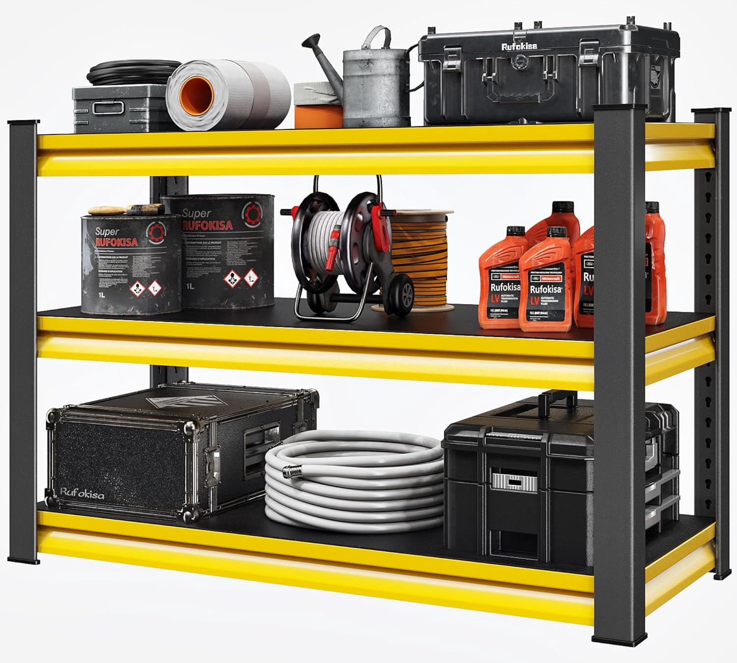 Shelving Heavy Duty, 1650LBS Loads Adjustable Garage Storage Shelves,3 ...