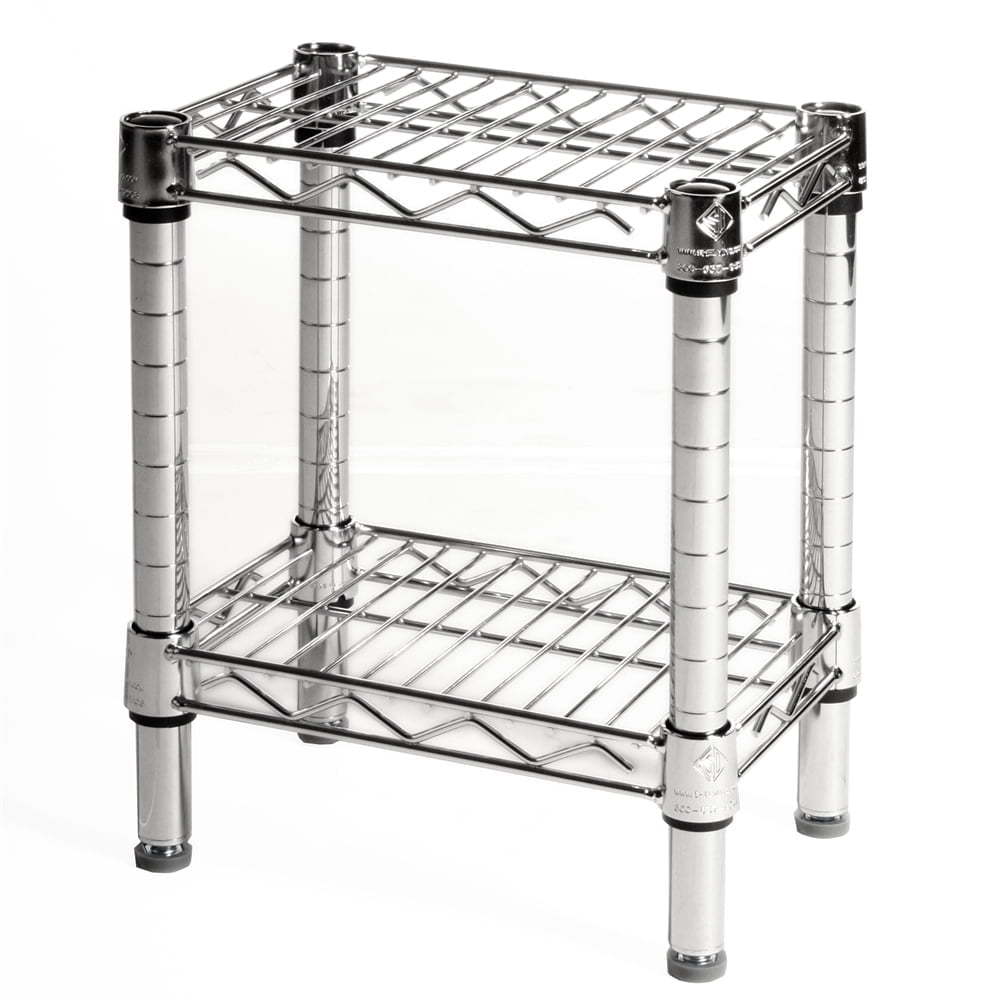 Shelving Inc. 10"d x 10"w x 14"h Chrome Wire Shelving with 2 Shelves ...