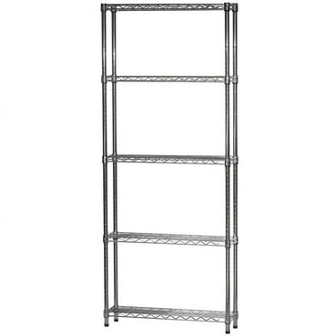 Shelving Inc. 18" d x 24" w Chrome Wire Shelving with 2 Shelves ...