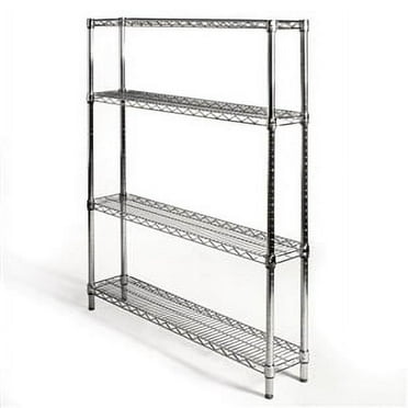 Shelving Inc. 18" d x 18" w x 72" h Chrome Wire Shelving with 4 Shelves ...