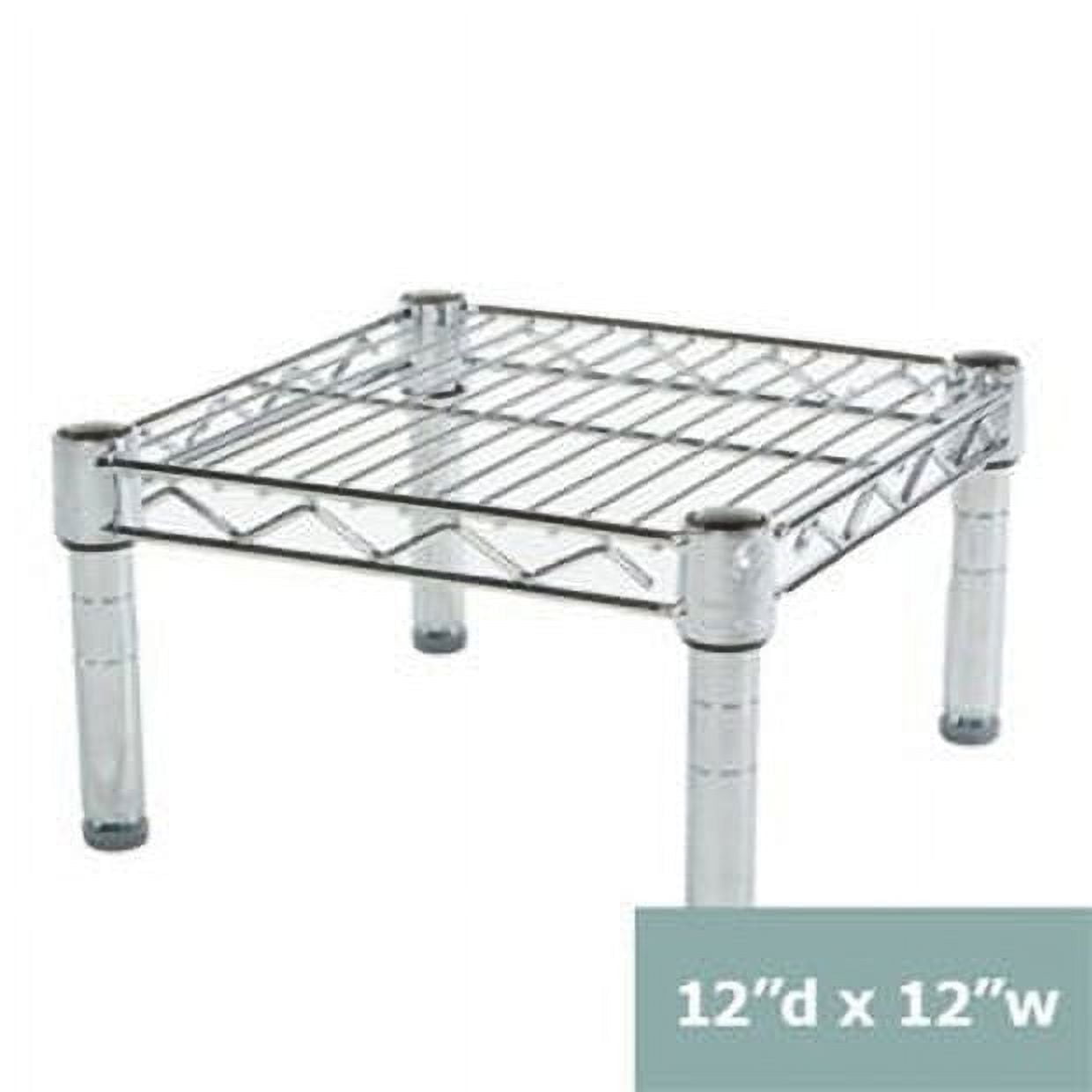 Shelving Inc. Heavy Duty Chrome Wire Shelving Rack, 1-Tier, 12" d x 12 ...